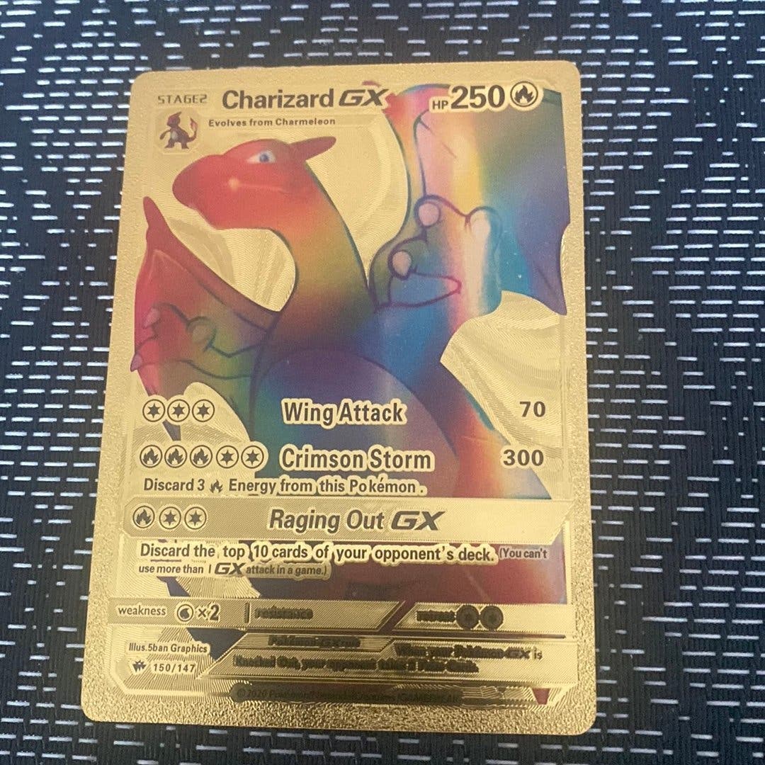 Guldfärgad Charizard GX Pokémonkort - 150/147 | Köp på Tradera (660617076)