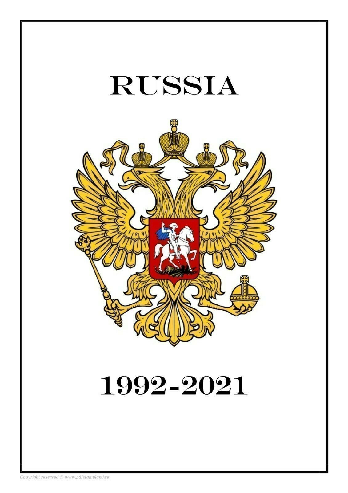 RUSSIA 1992-2021 PDF STAMP ALBUM PAGES INGA FRI.. | Köp på Tradera ...