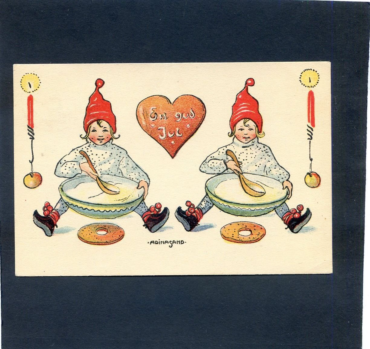 God Jul tecknat kort m.. | Köp från LindbladCartophilia på Tradera ...