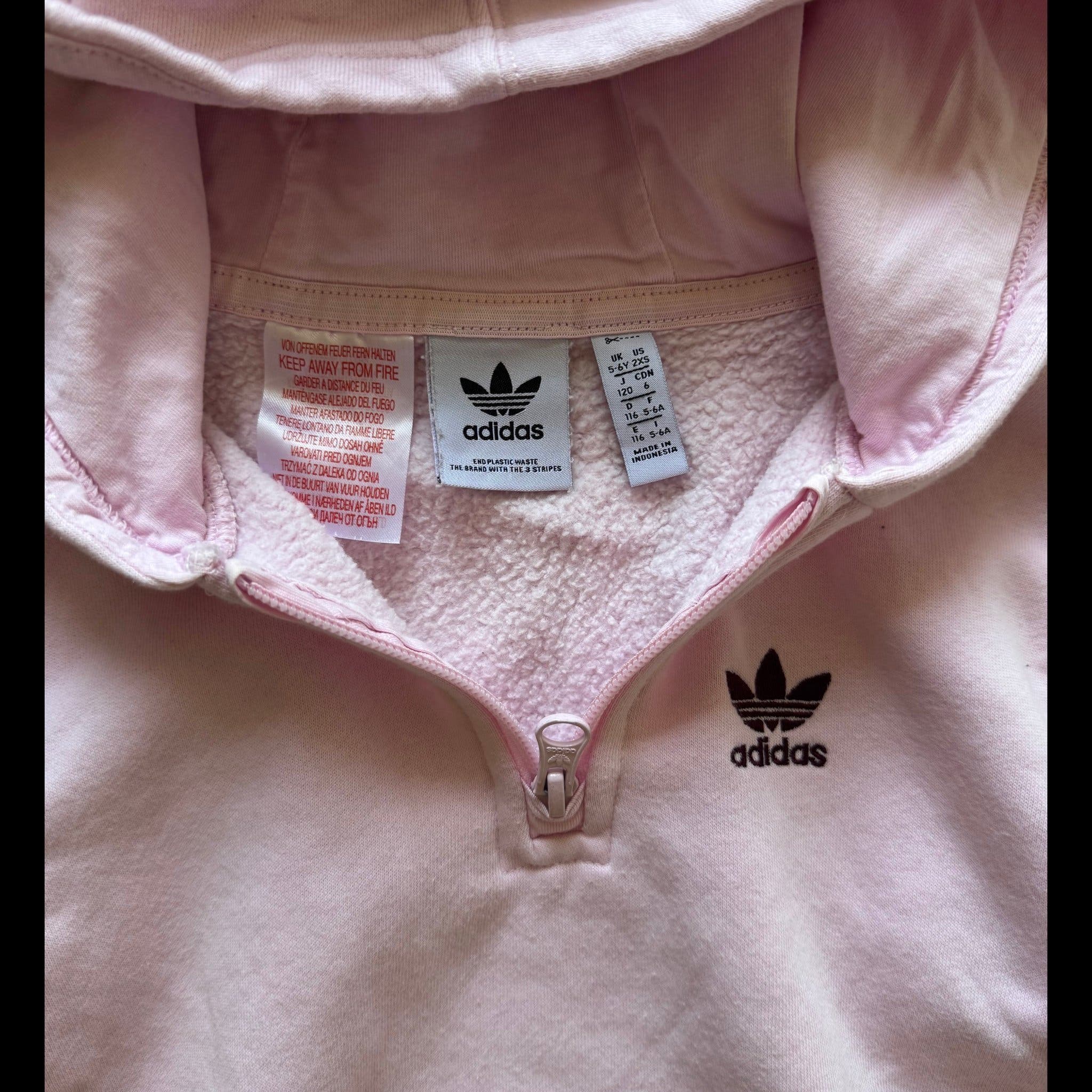 Adidas rosa hoodie, storlek 116 | Köp på Tradera (736861794)