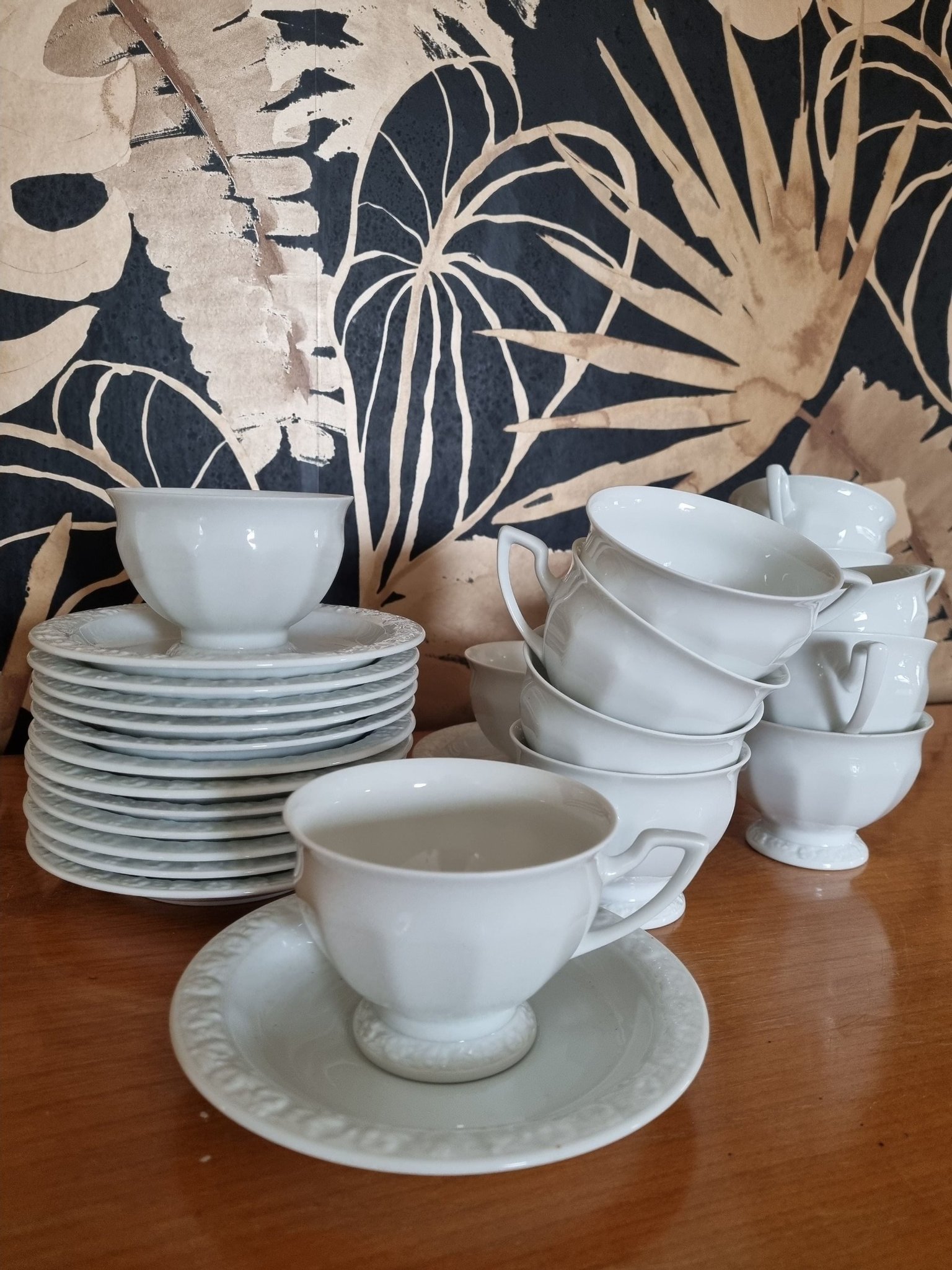 14 st kaffekoppar med fat Maria Vit Rosenthal .. | Köp på Tradera ...