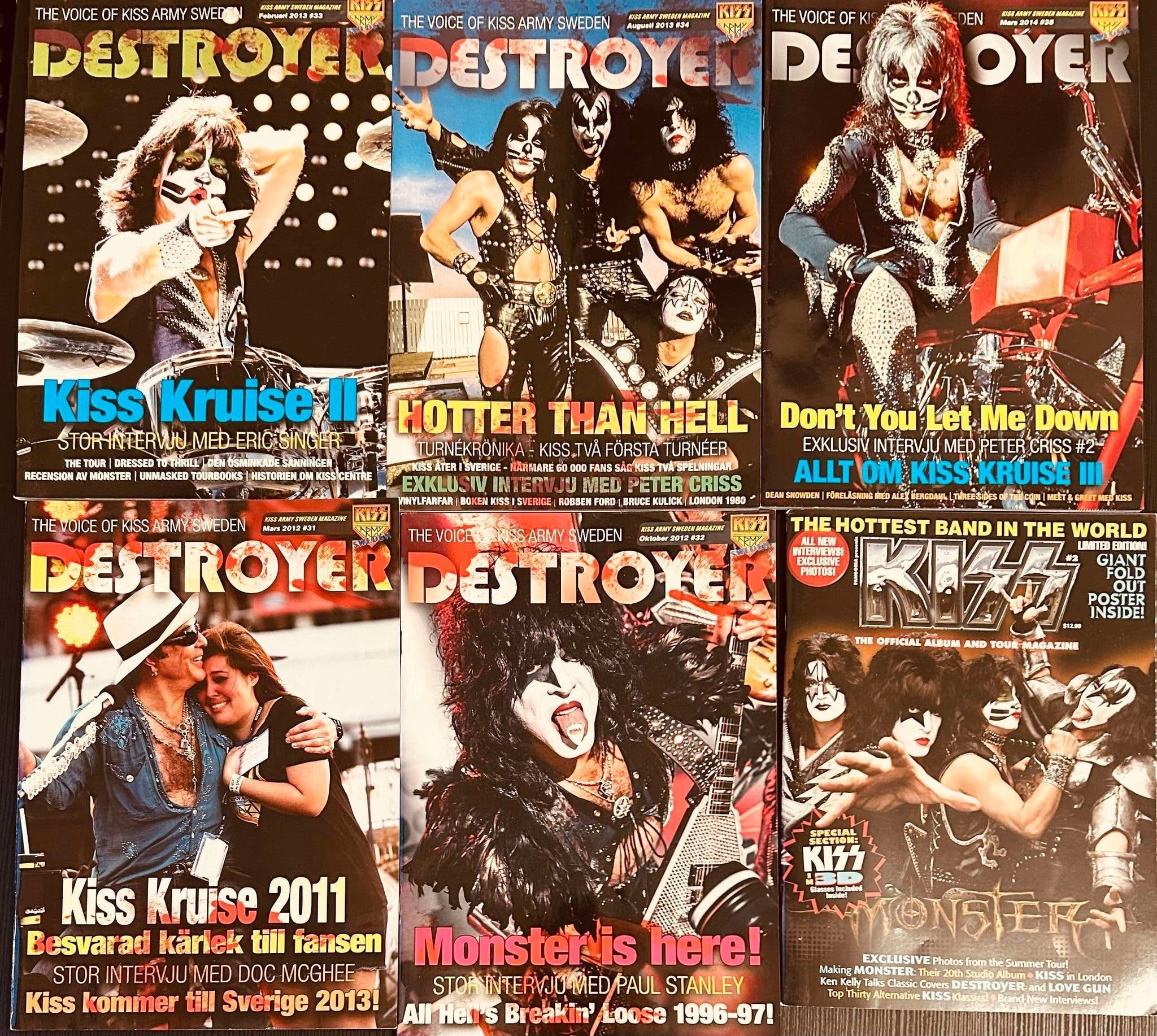 KISS - 5 st Destroyer KISS Army Sweden Magazine.. | Köp på Tradera ...