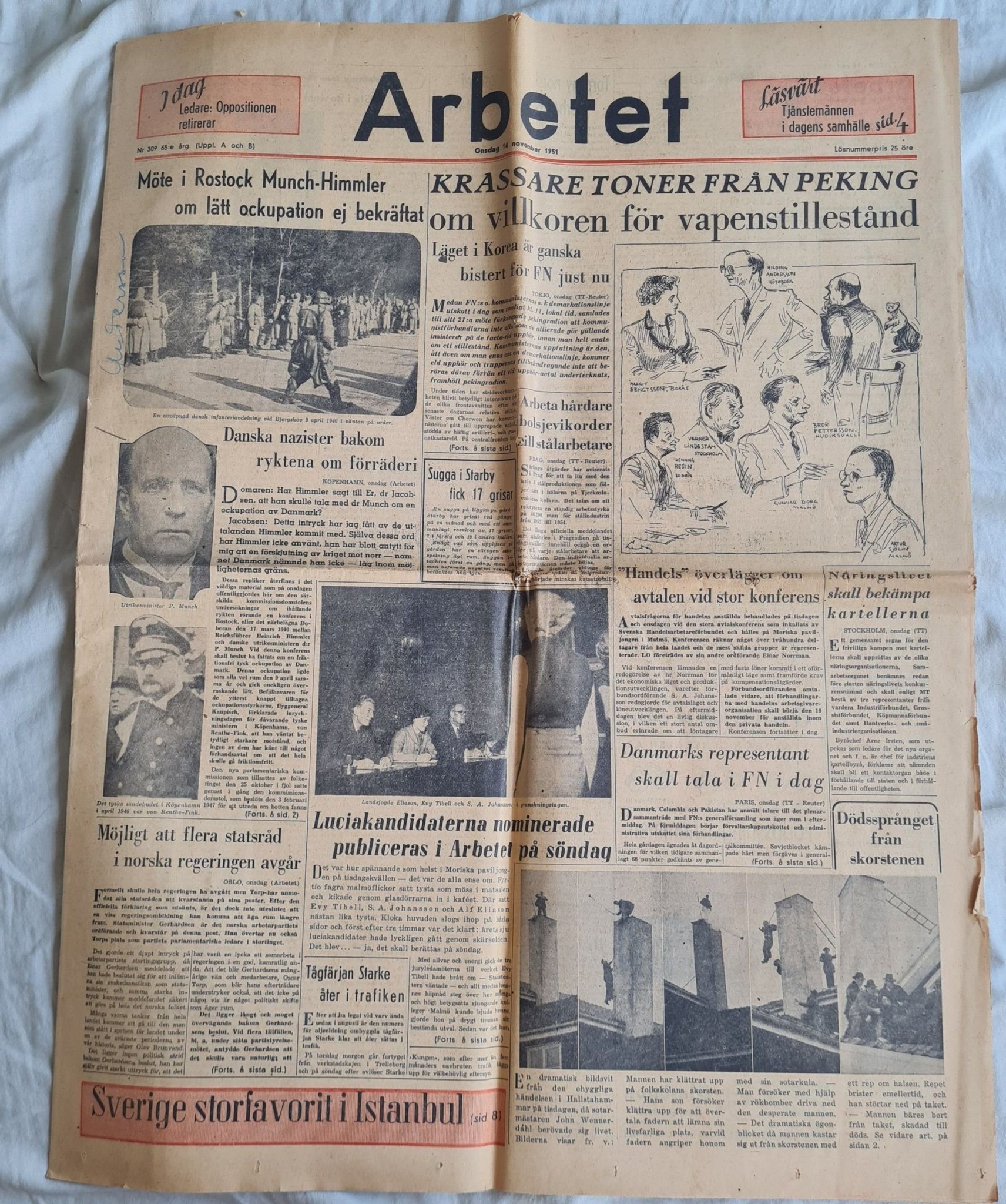 Dagstidning. 50 talet. Arbetet. Tidning. Malmö... | Köp på Tradera ...