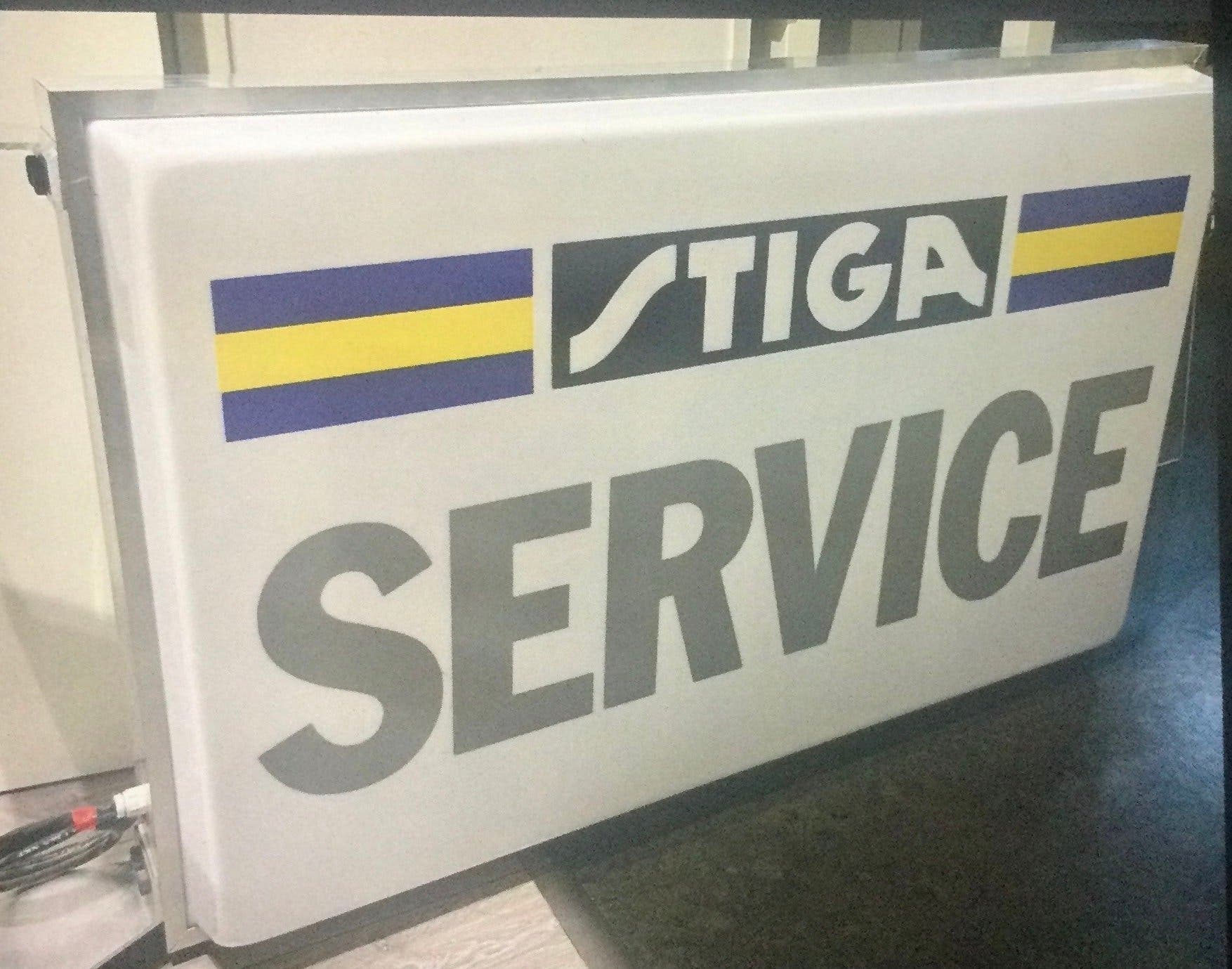 NY! Stiga skylt med belysning vägg inkl. Kartong | Köp på Tradera ...