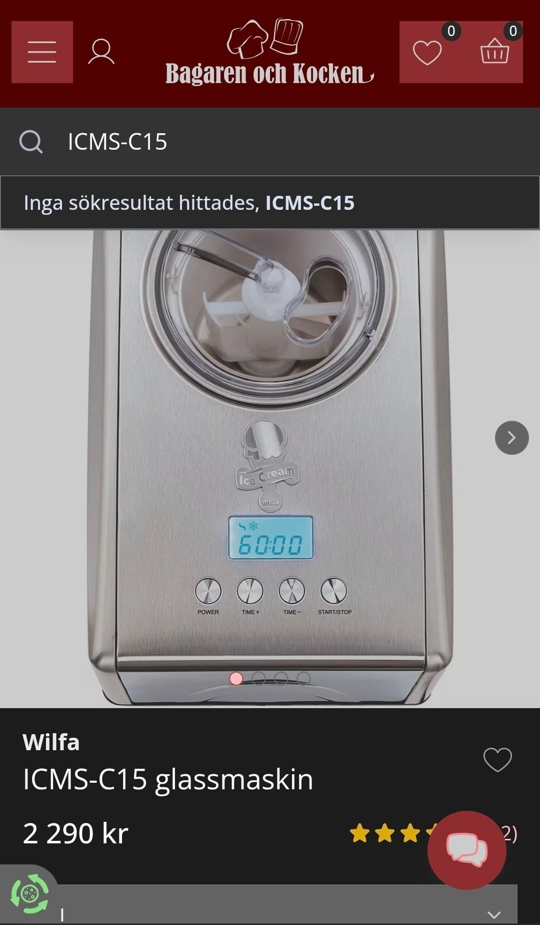 Wilfa Vanilla Glassmaskin ICMSB-C15 | Köp på Tradera (701990980)