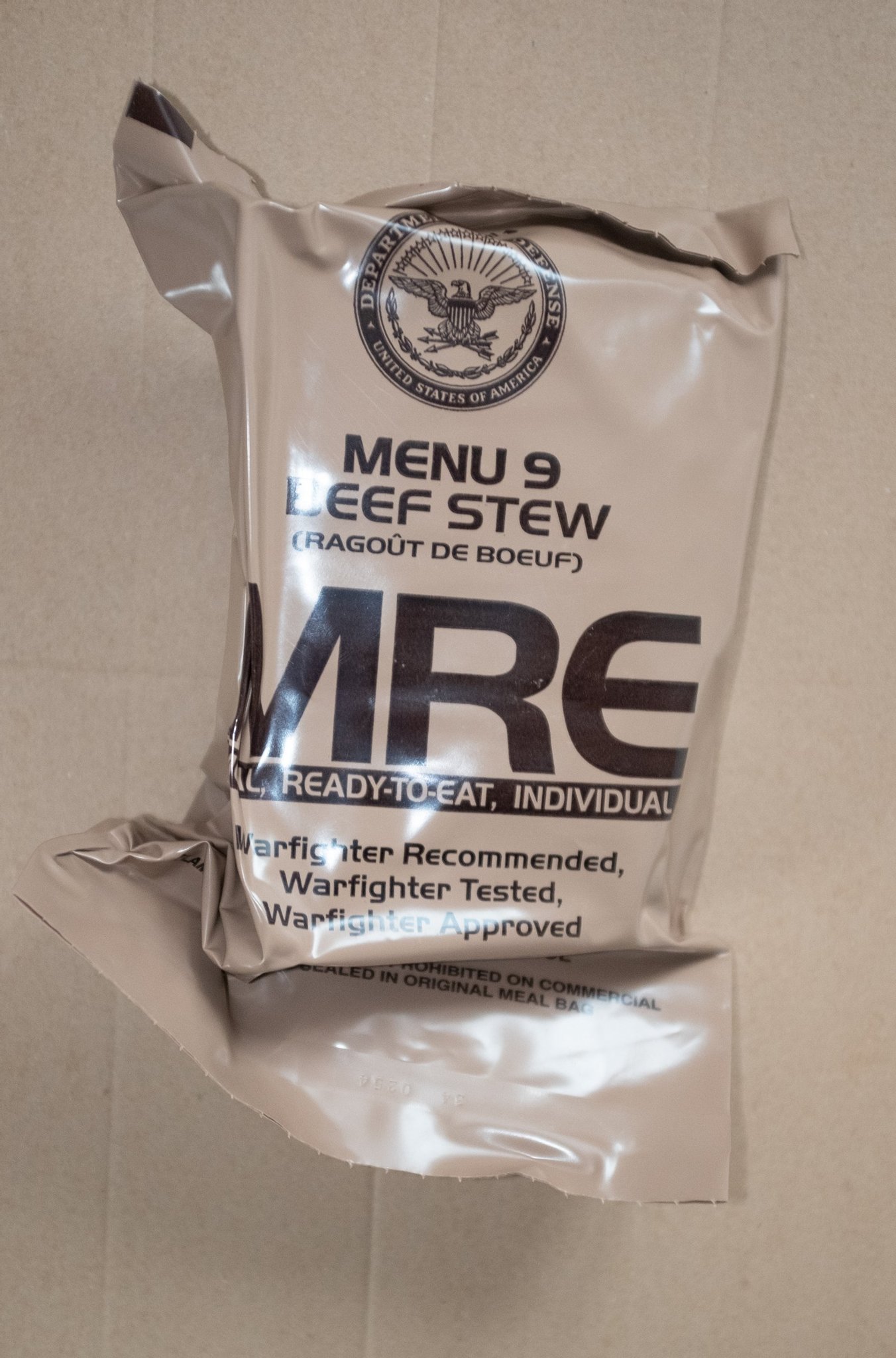 U.S MRE Menu 9: Beef Stew - Frystorkad mat USA .. | Köp på Tradera ...