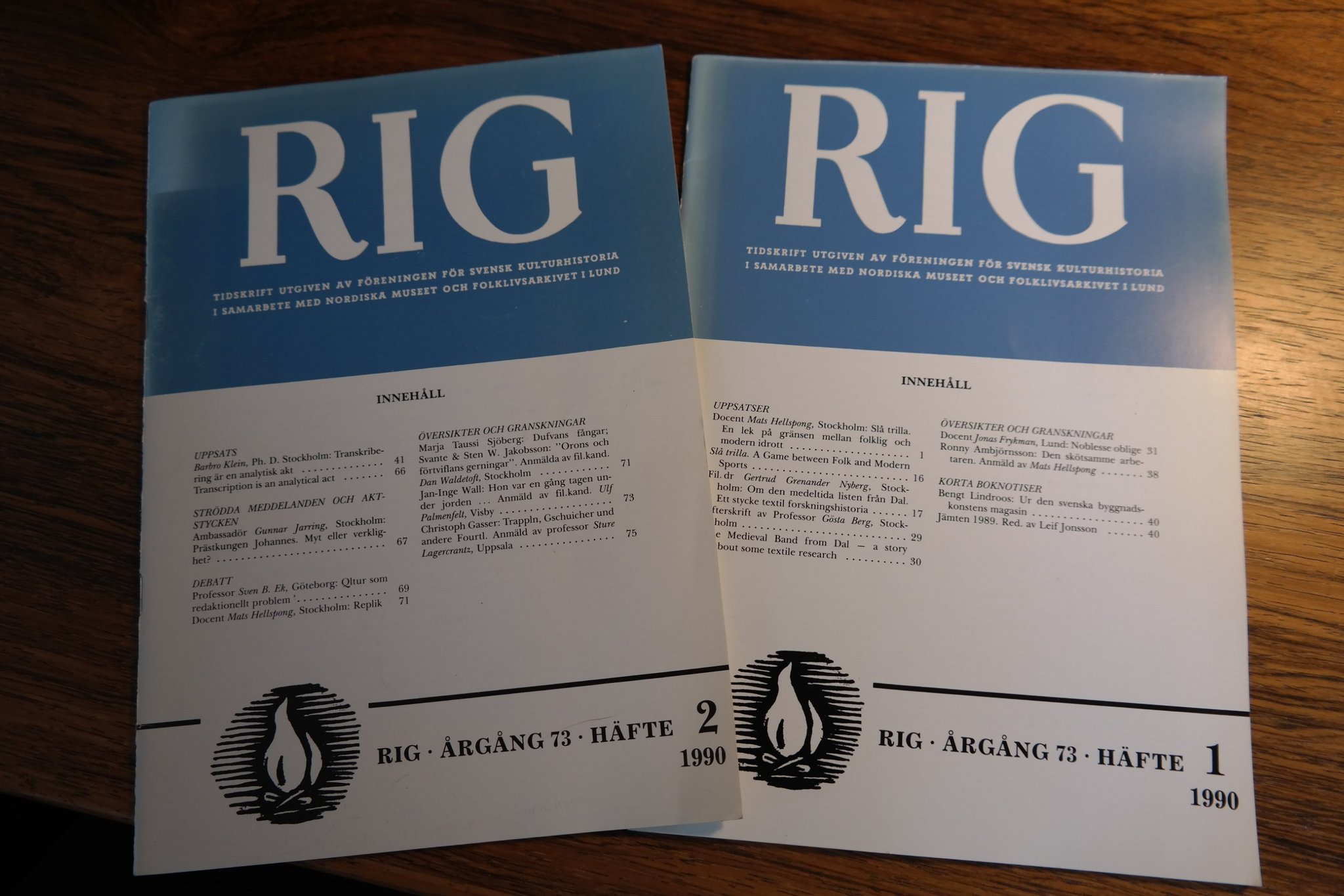 Se produkter som liknar RIG - Tidskrift för Svensk Ku.. på Tradera (686039055)