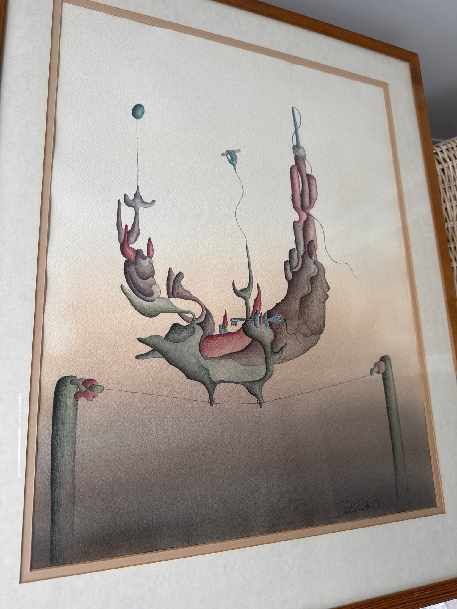 PONTUS CARLE. Surrealistisk bild akvarell signe.. | Köp på Tradera ...