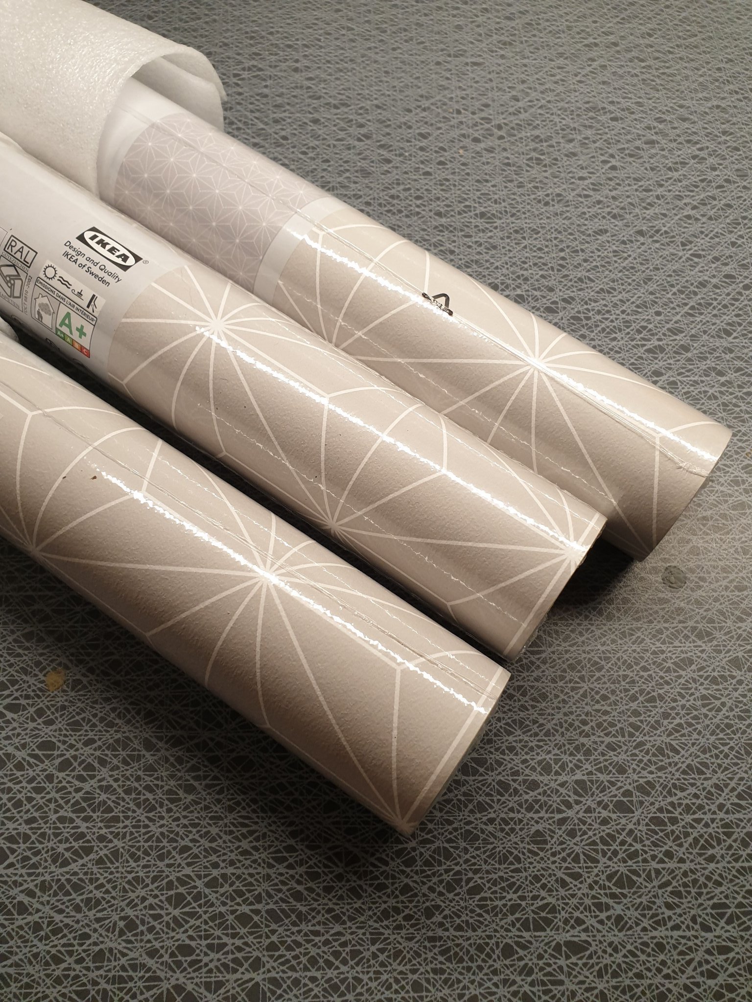 Tapet Ikea "bråkig", retrostil grå (411251906) ᐈ Köp på Tradera