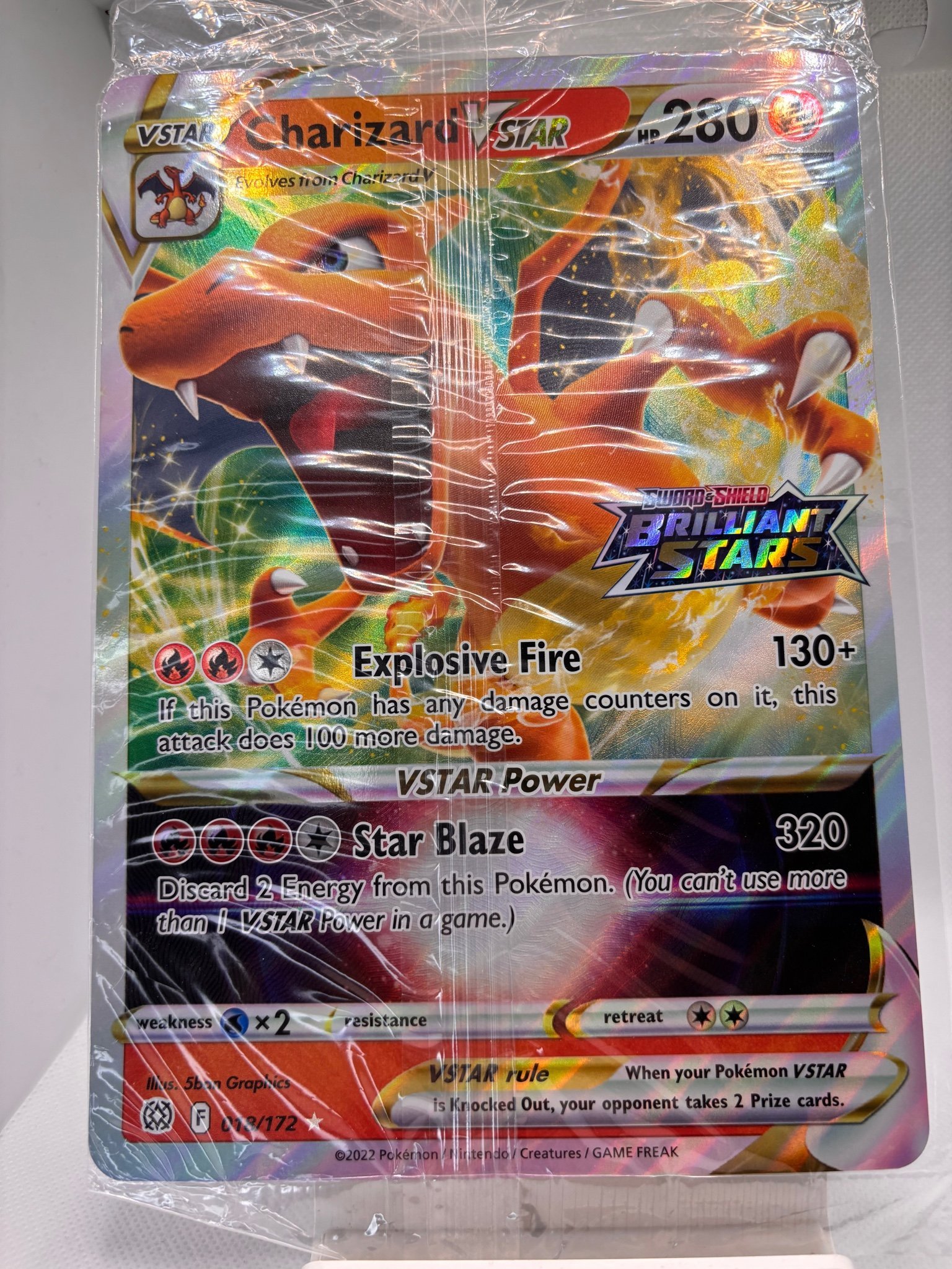 Pokémon Jumbo 7 st Charizard VSTAR (plastad), P.. | Köp på Tradera ...