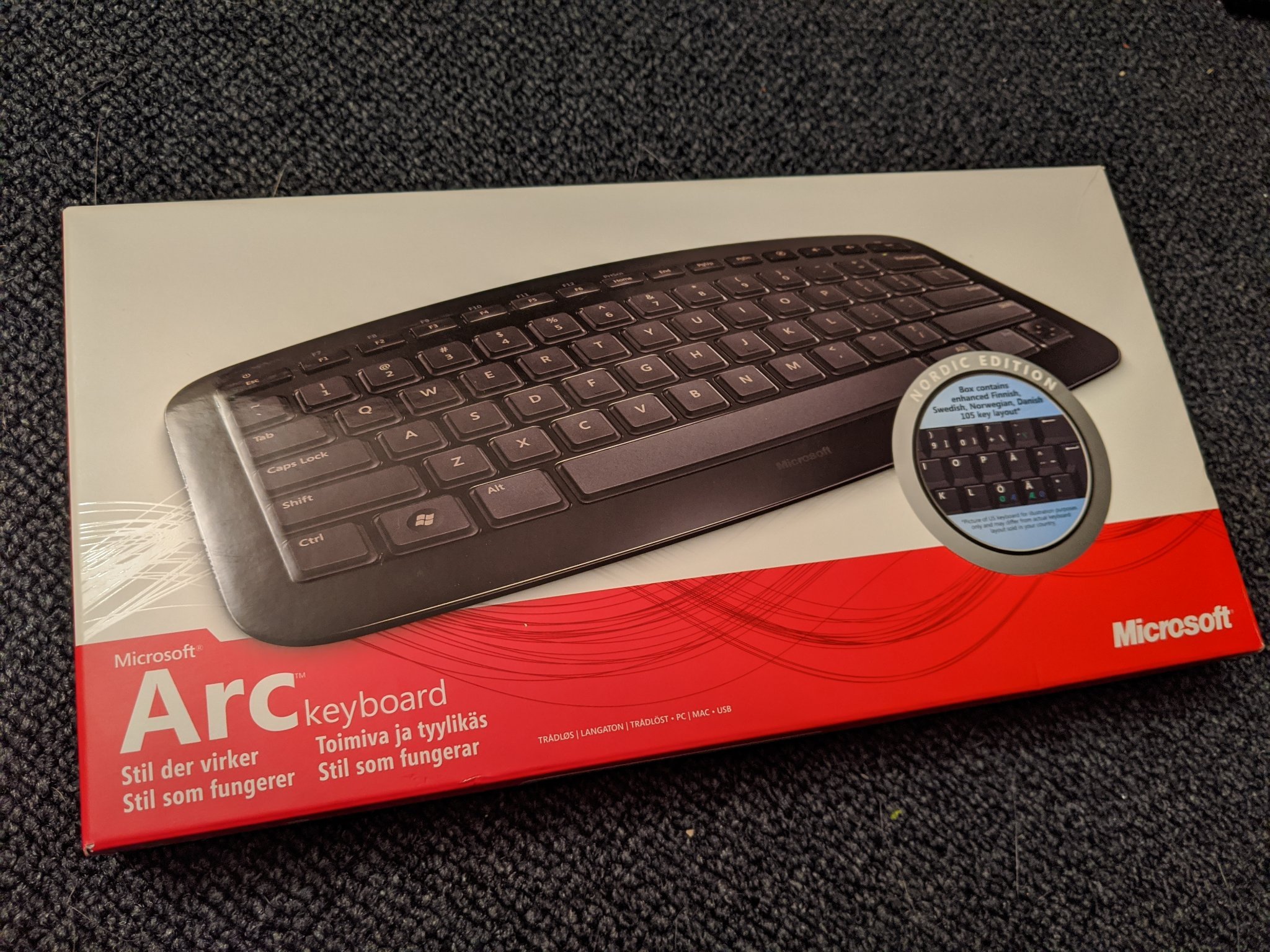 Microsoft Arc Keyboard Wireless Black, svenskt .. (410736383) ᐈ Köp på ...
