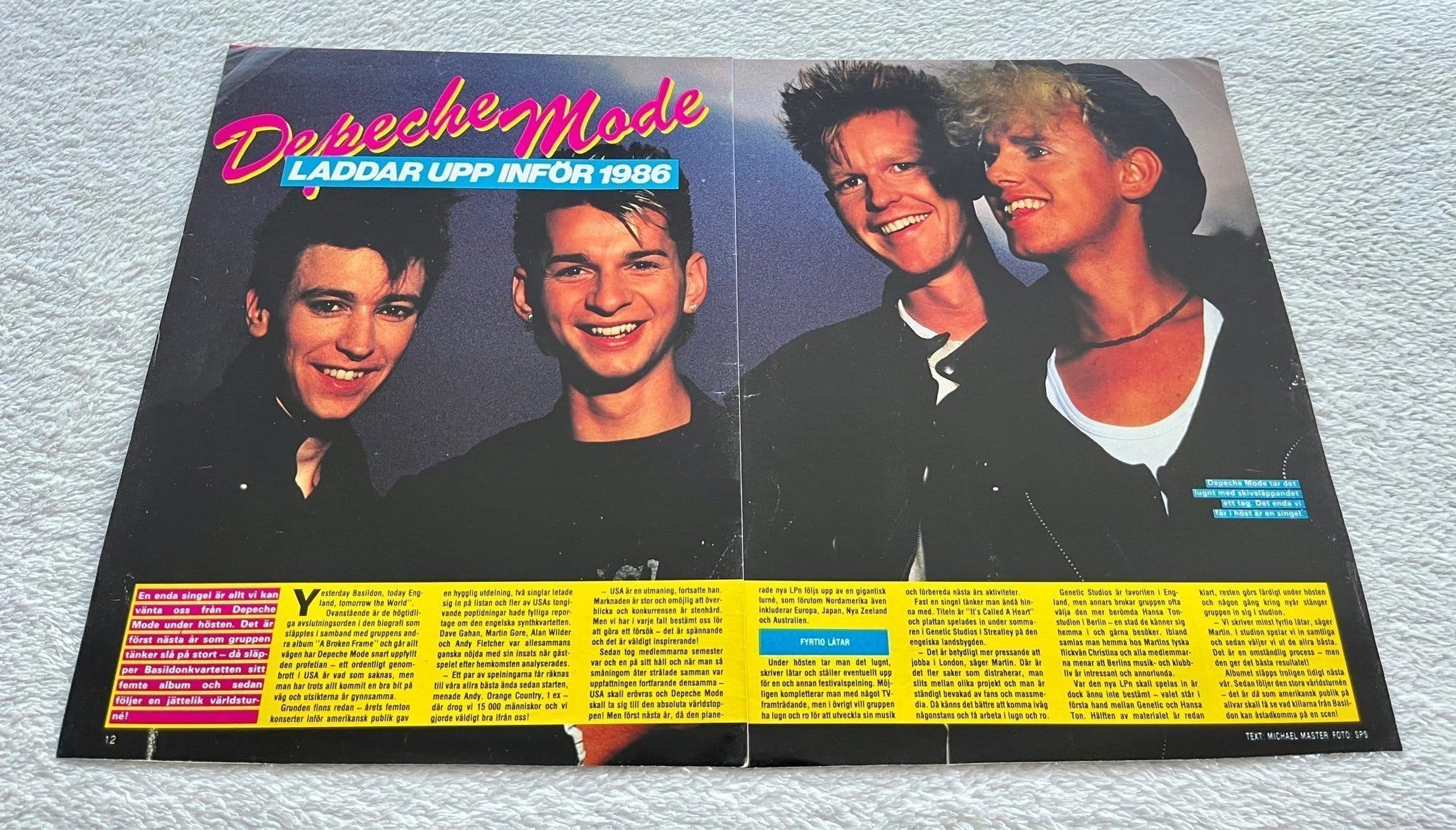 Depeche Mode 1985 Synth reportage poster tidnin.. | Köp på Tradera ...