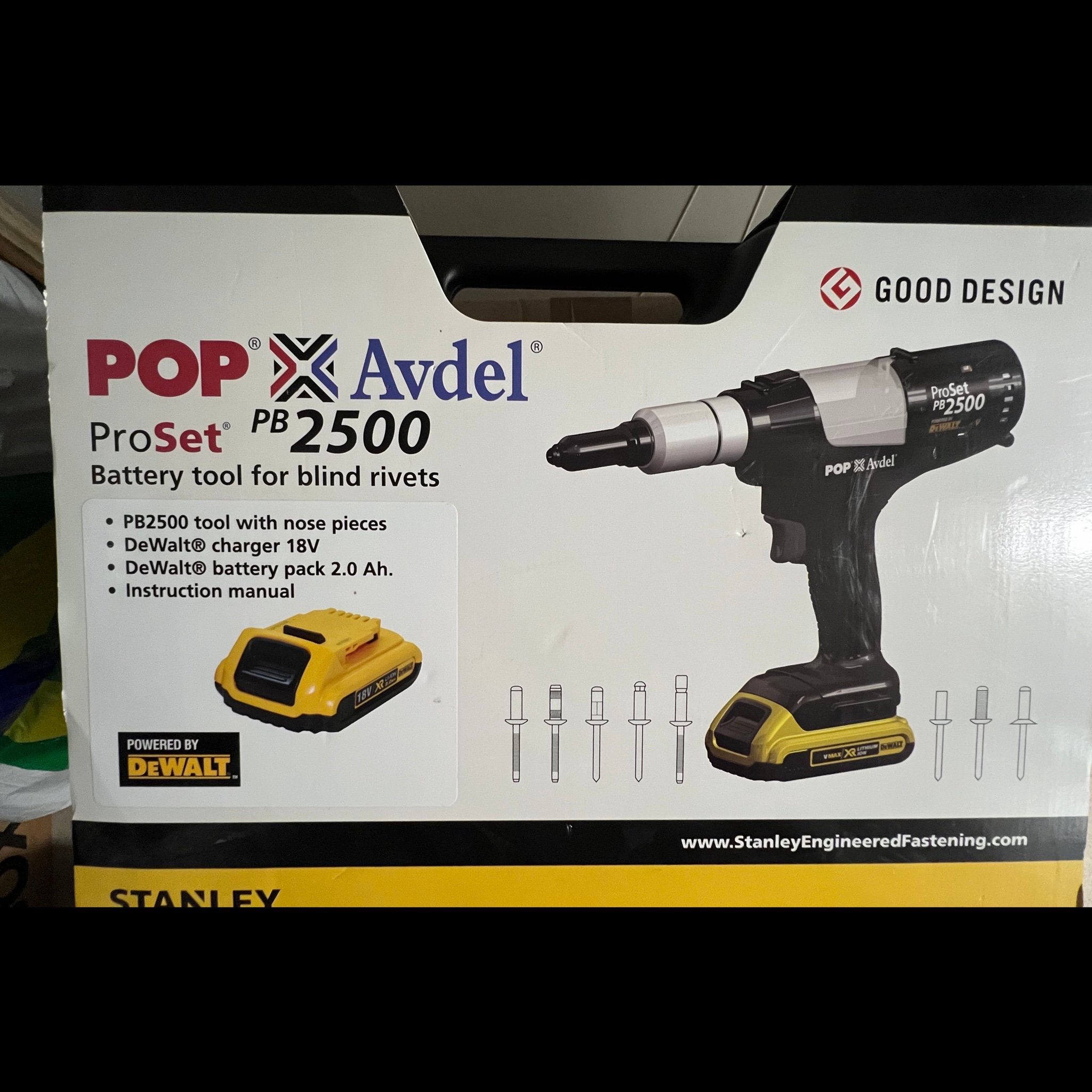 POP Avdel ProSet PB2500 Batteridriven Rivet Tool | Köp på Tradera (687681571)