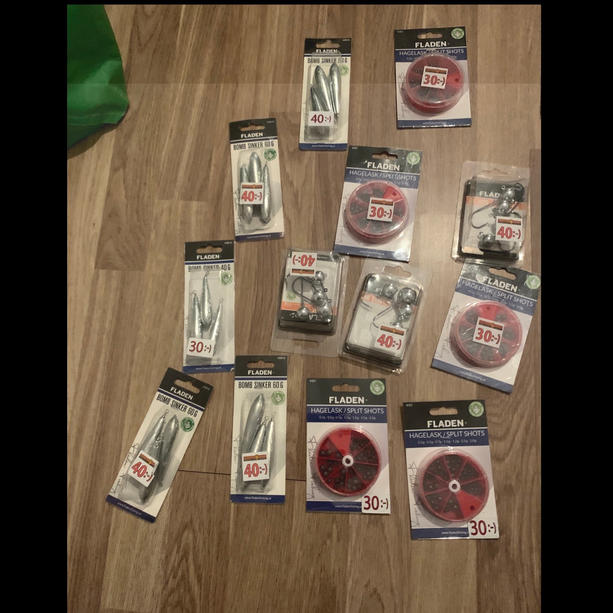 Fiskesänken paket – bomb sinker, split shots & .. | Köp på Tradera ...