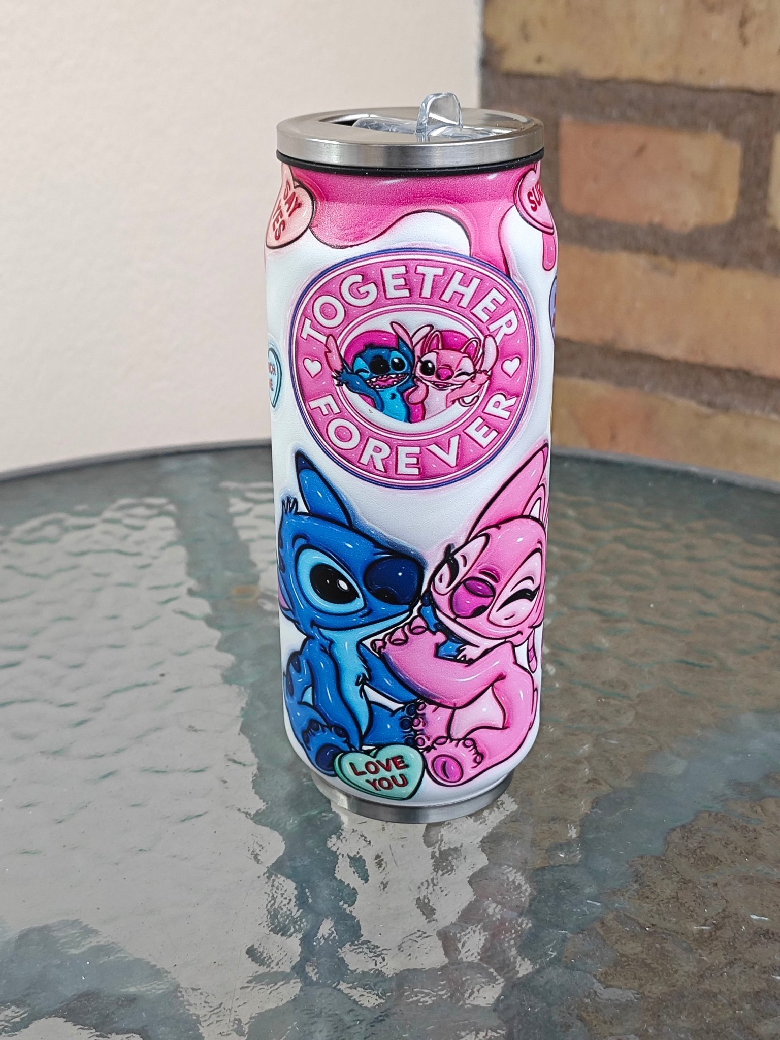 Stitch och Angel Tumbler | Köp på Tradera (714319494)