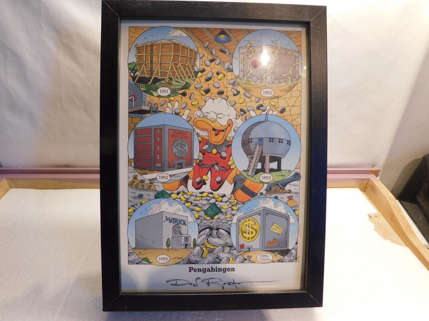 Kalle Anka Samlar Print med Signatur av Don Rost | Köp på Tradera ...