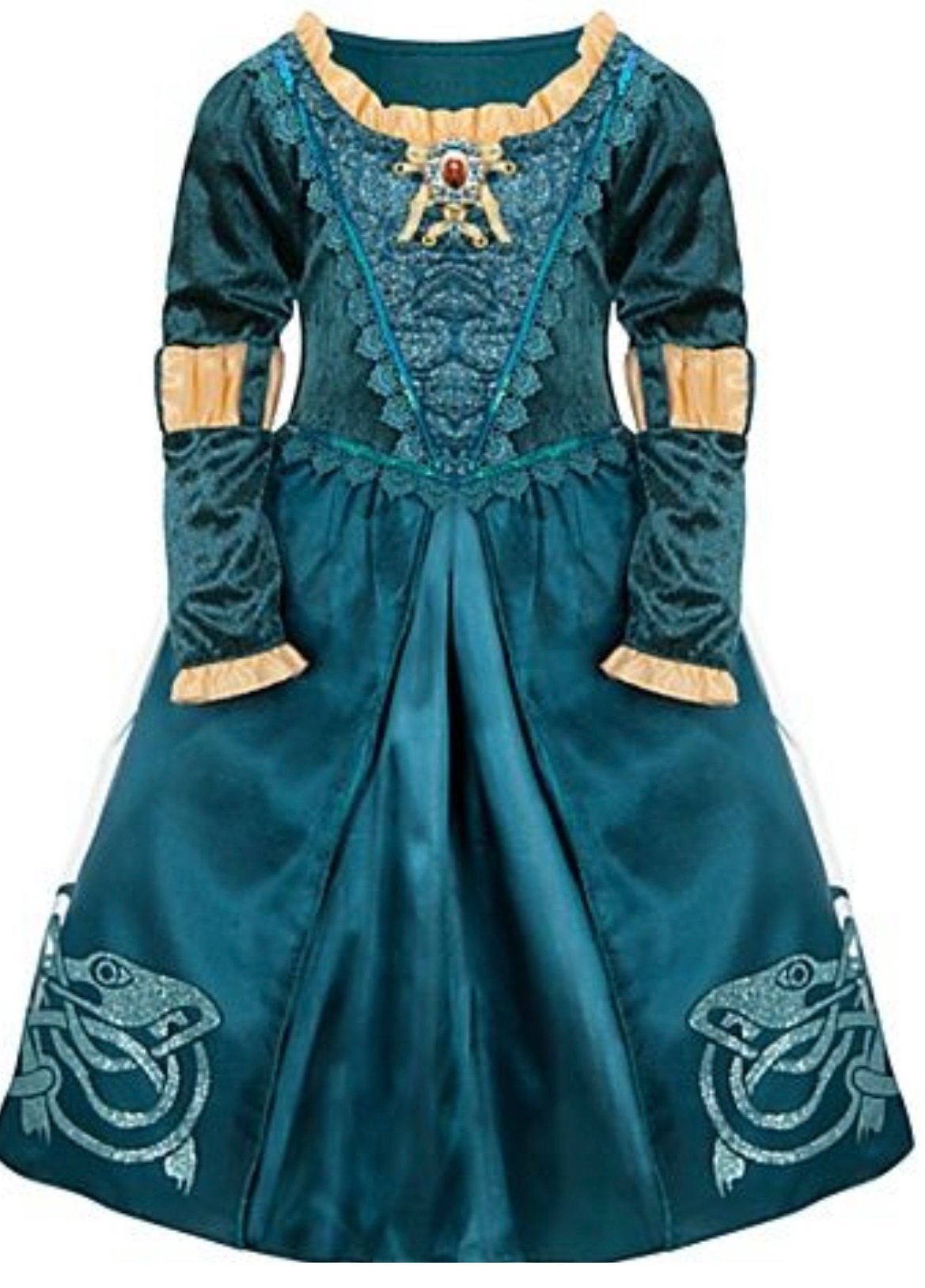 MODIG MERIDA MASKERAD KLÄNNING BRAVE DISNEY STORE UTKLÄDNINGSKLÄDER 122/128