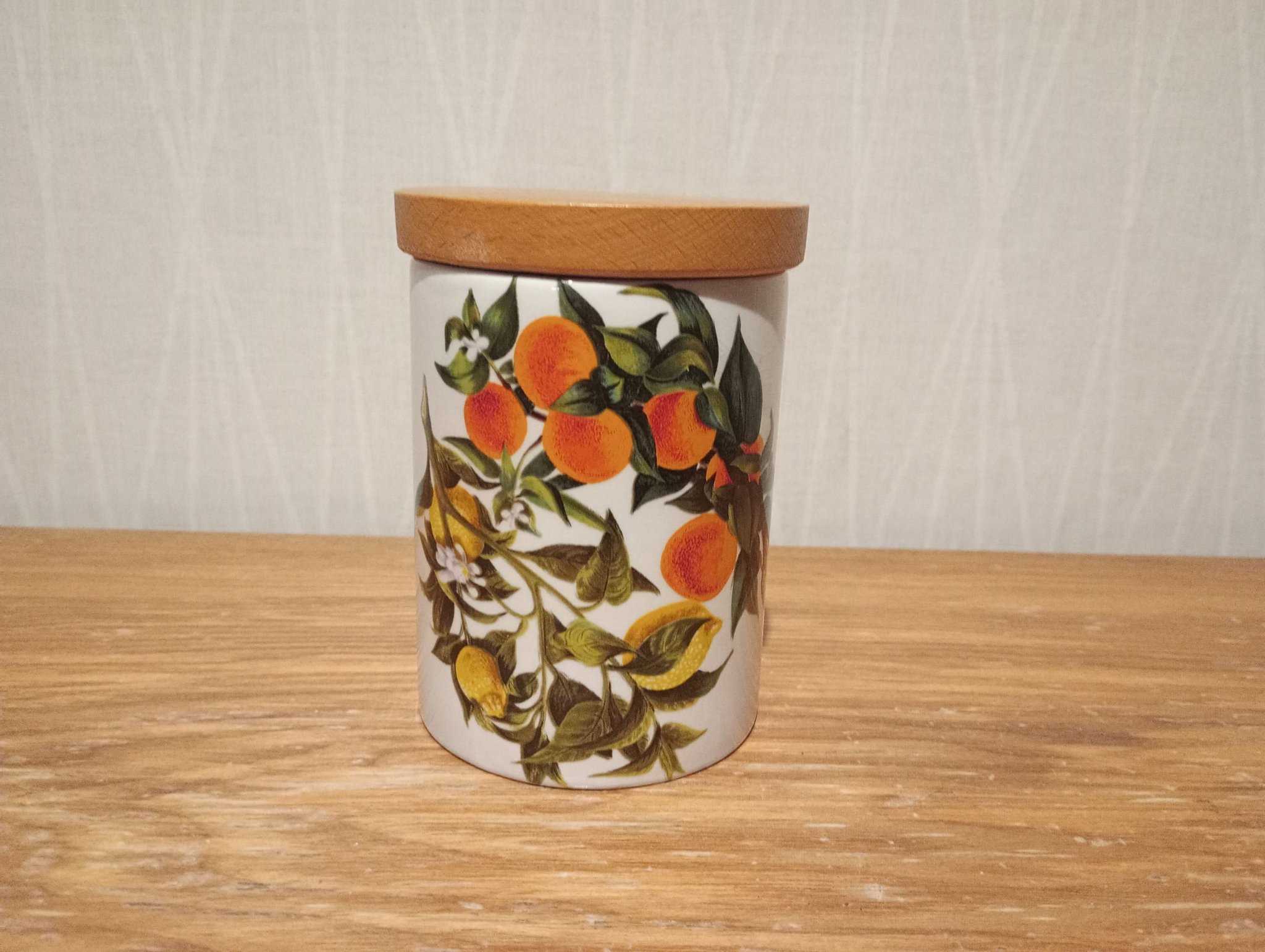 Burk med lock - "Oranges and Lemons" - Portmeir.. | Köp på Tradera ...