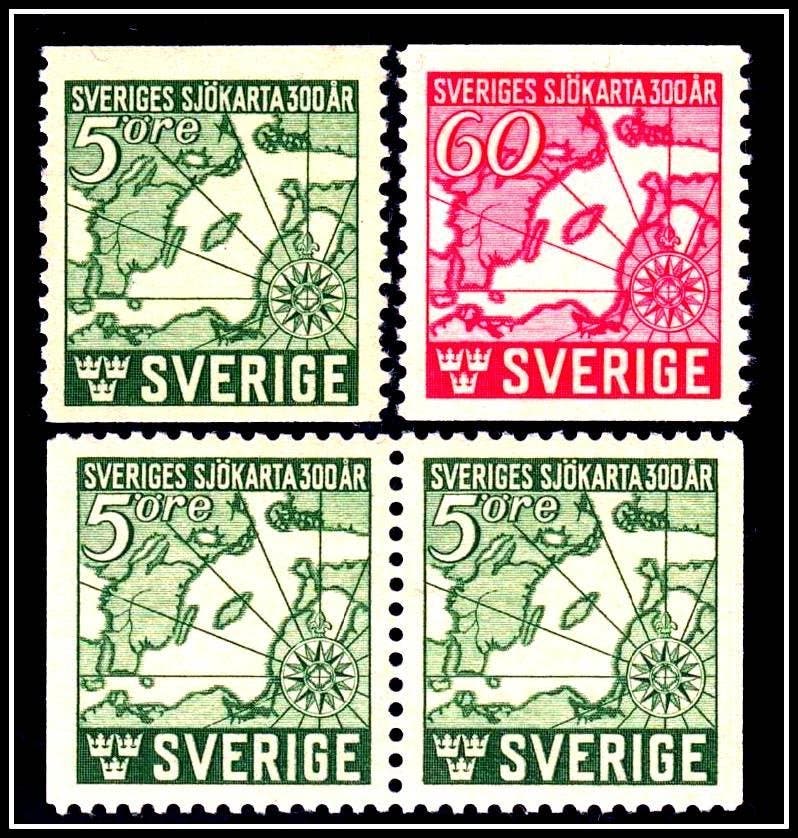 F351-352 Sveriges sjökarta 3.. | Köp från Frimärksboden på Tradera ...