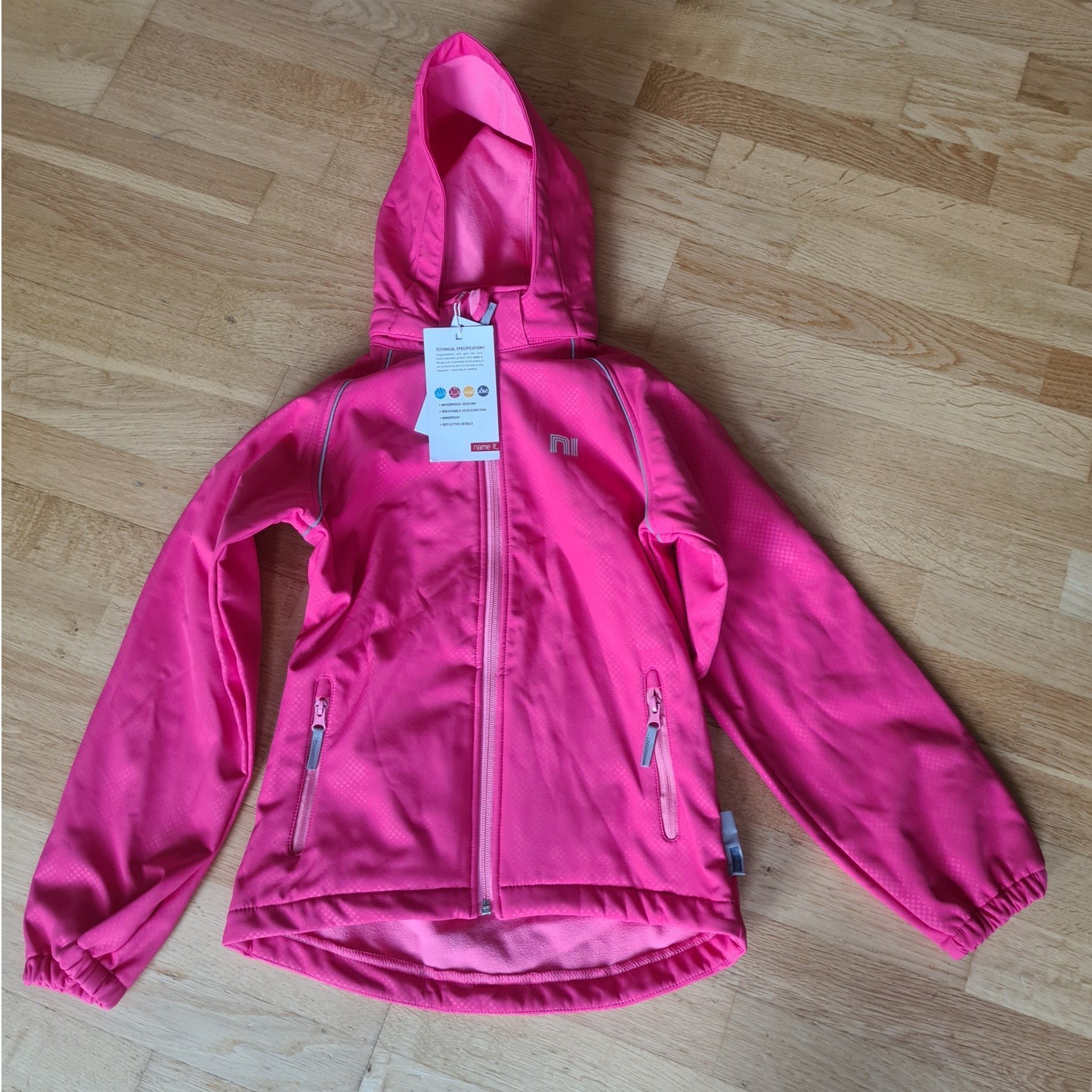Ny! Name it softchell- skal-jacka rosa 140 | Köp på Tradera (702170972)