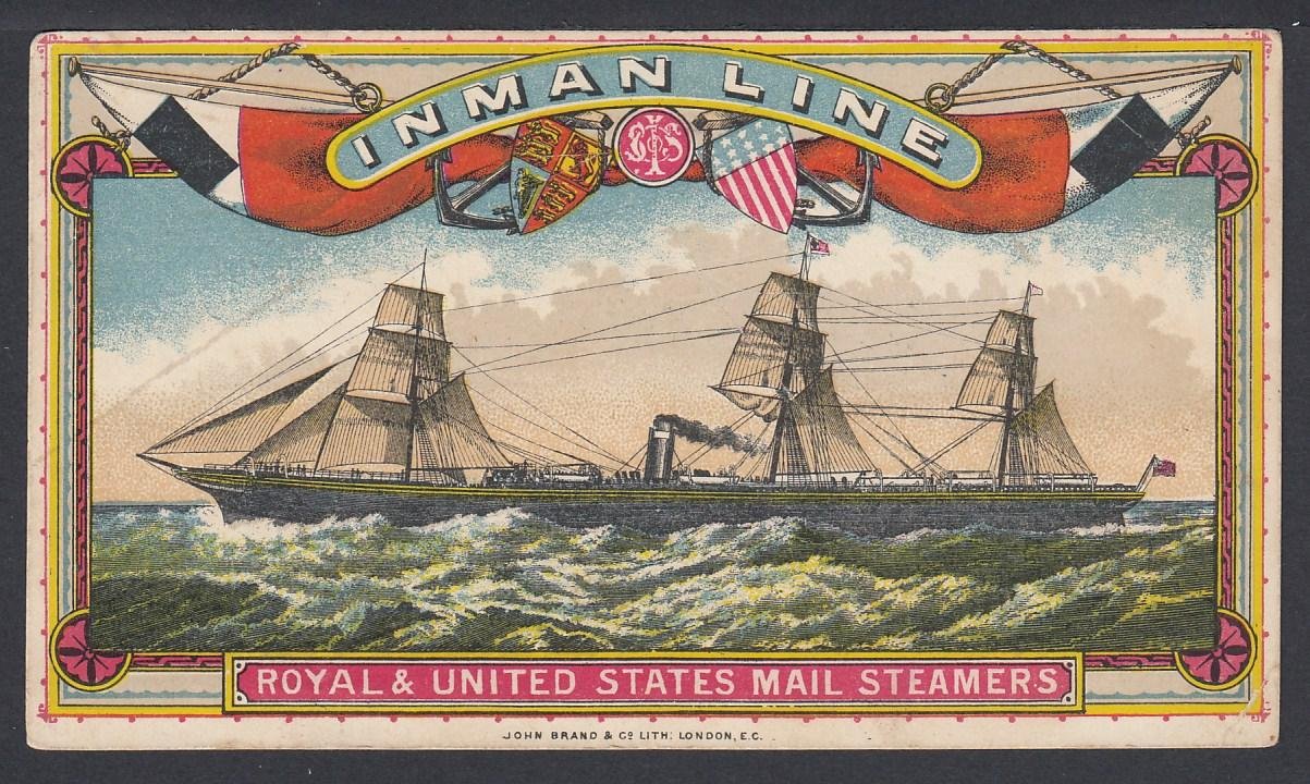 Inman Line , reklamblad på Engelska. Mycket fin.. | Köp på Tradera ...