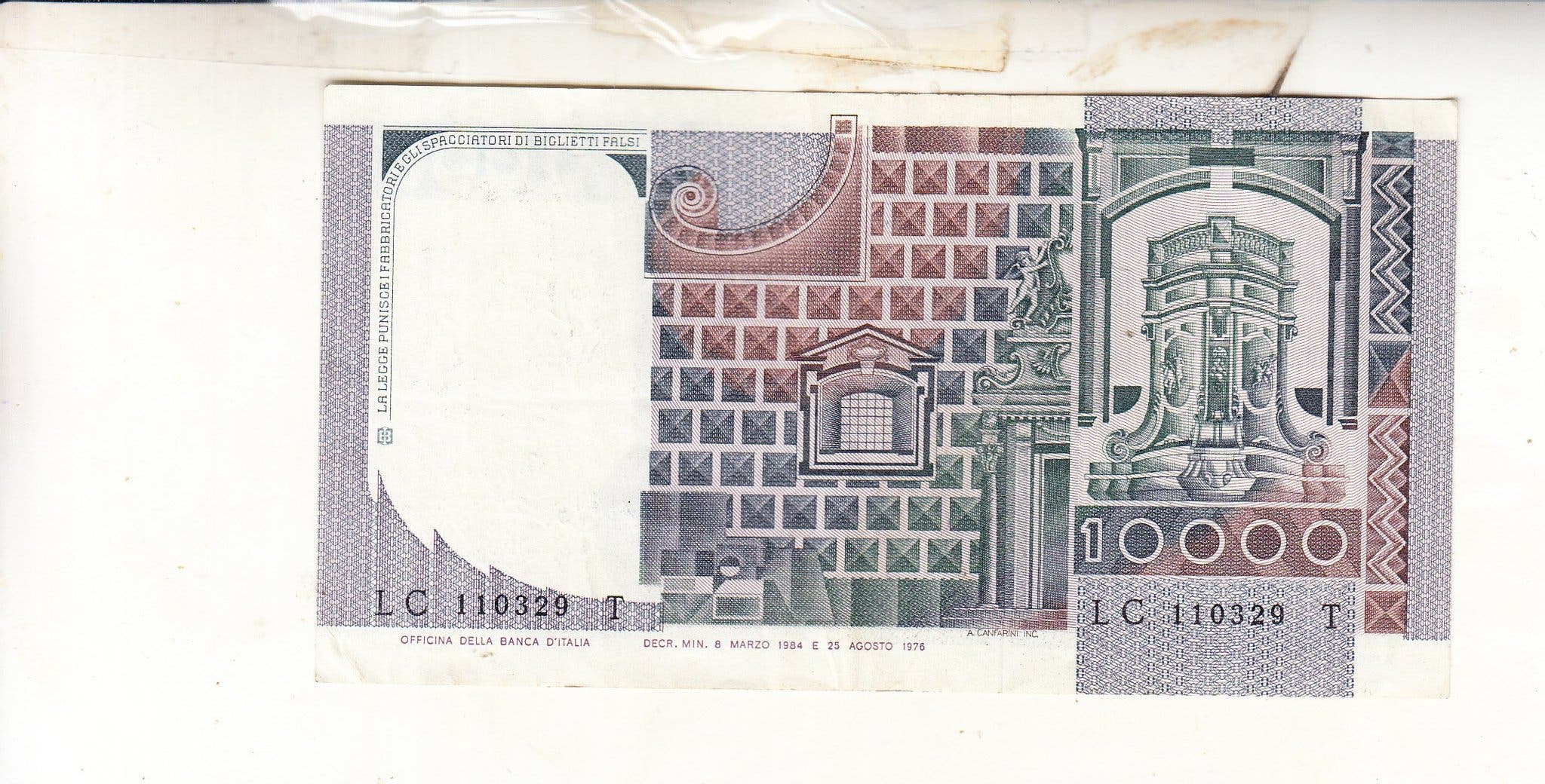 Se produkter som liknar Sedel Italien 10000 lire 1976.. på Tradera ...