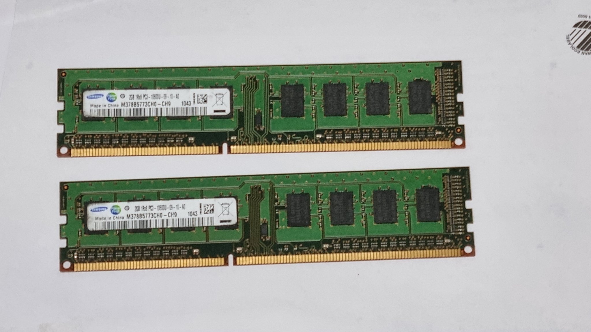 2 st Samsung 2GB RAM-minnen DDR3 | Köp på Tradera (701905978)