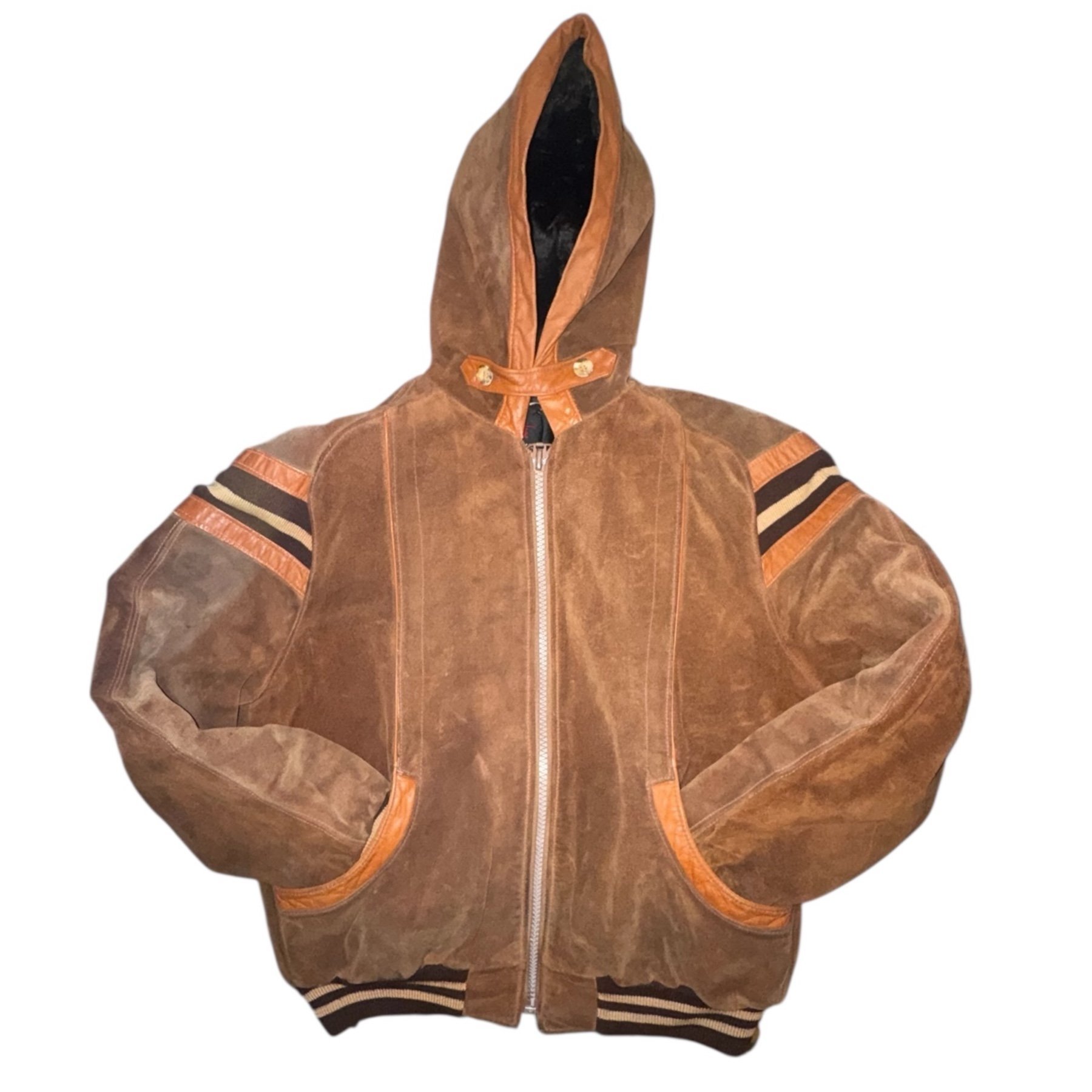 1970s | De Long | suede hoodie | interesting pi.. | Köp på Tradera ...