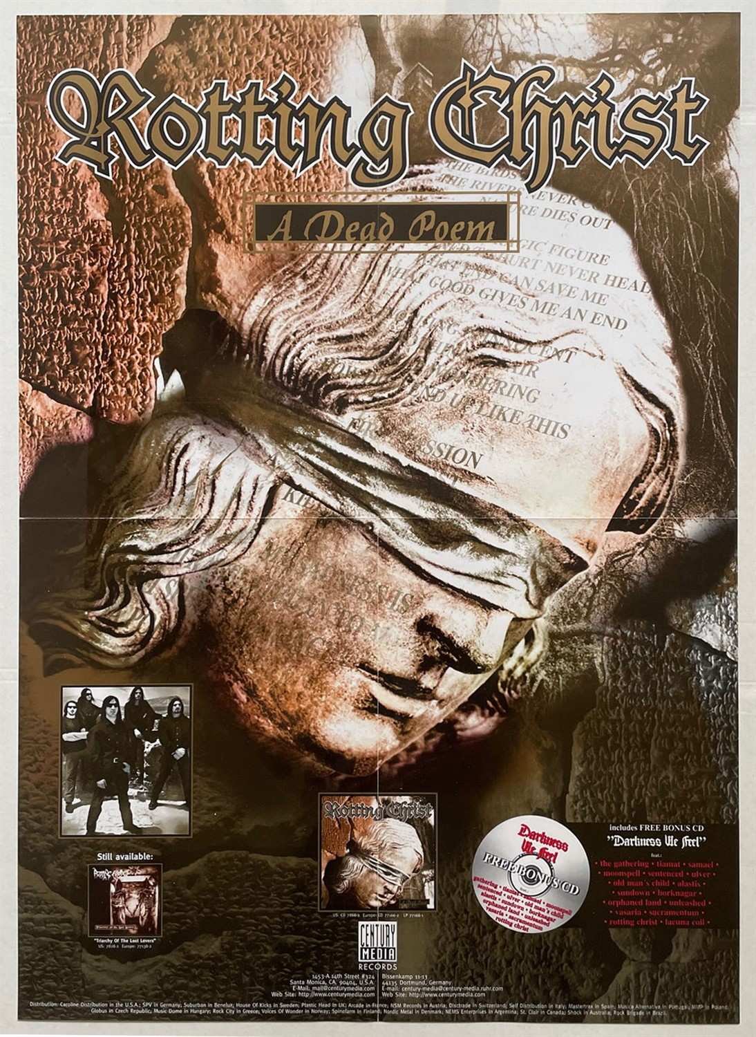 ROTTING CHRIST 'A Dead Poem' German promo poster | Köp på Tradera ...