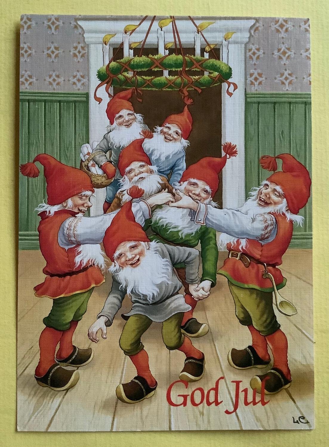 Julkort Tomtar LC Lars Carlsson | Köp på Tradera (607653690)