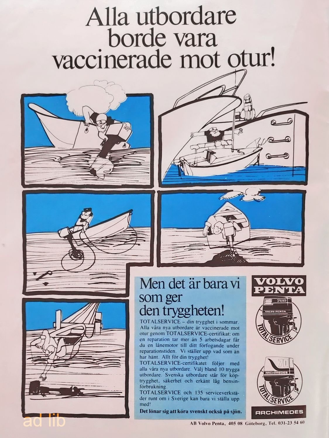 VOLVO PENTA ARCHIMEDES UTOMBORDARE, REKLAM TIDN.. | Köp på Tradera ...