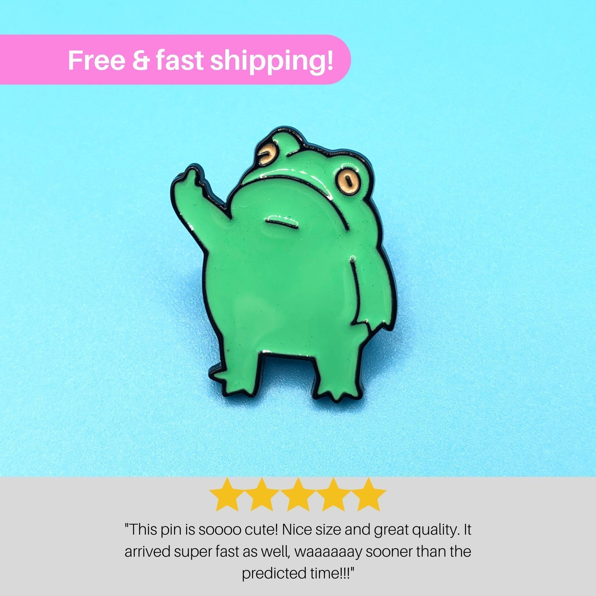 FUNNY FROG Enamel Pin | Flipping the Bird | Fro.. | Köp på Tradera ...