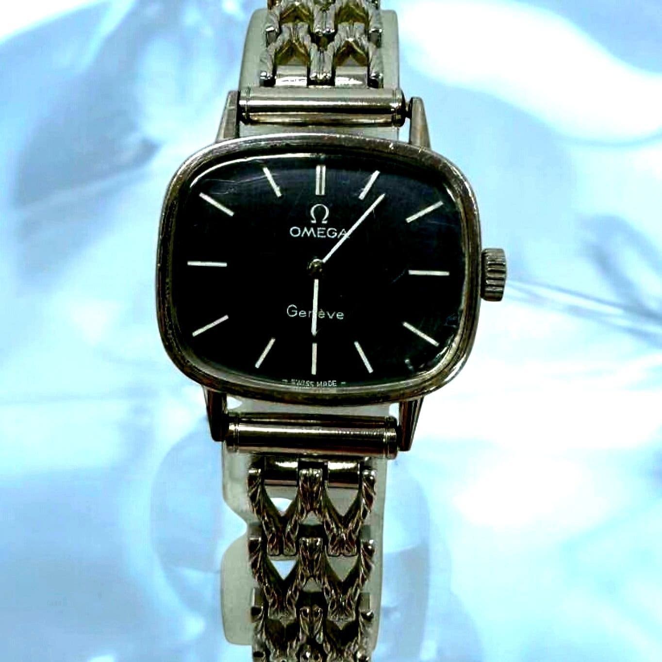 Vintage Black Shadow Omega Geneve Damklocka 60s | Köp på Tradera ...