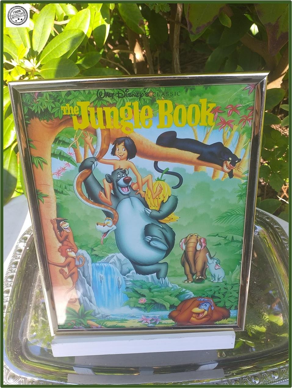 Djungelbok tavla med Mowgli farsan Baloo aporna Bagheera Kung Louie