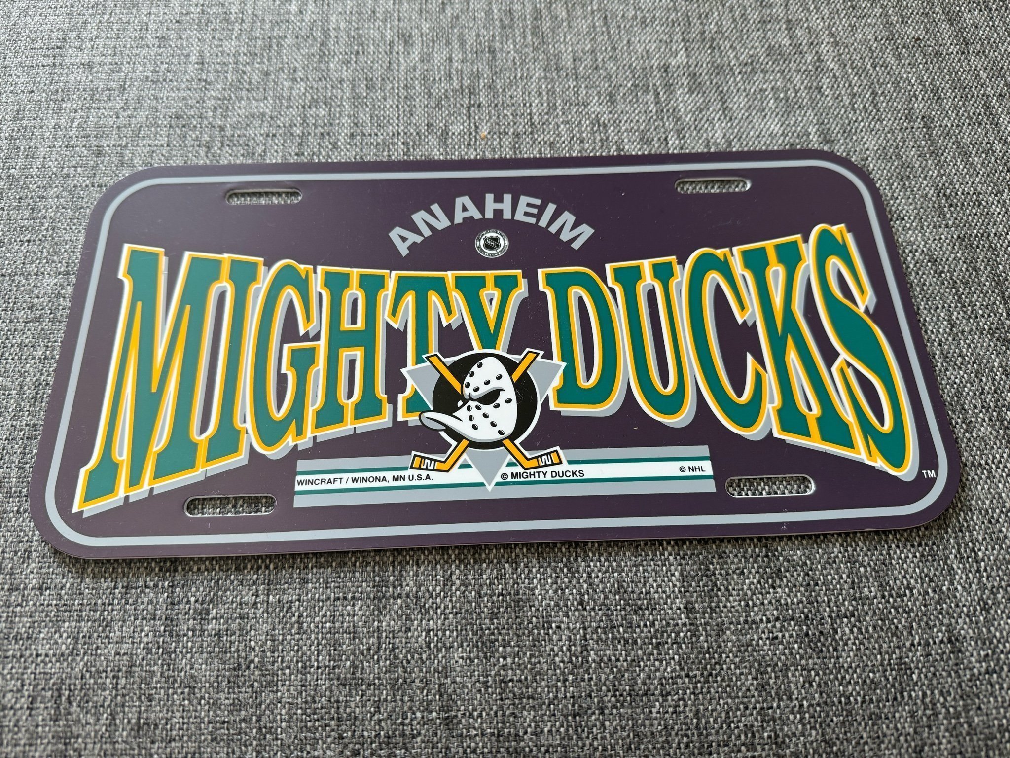 Vintage 90’s 90-tal Mighty Ducks License plate | Köp på Tradera (634775728)