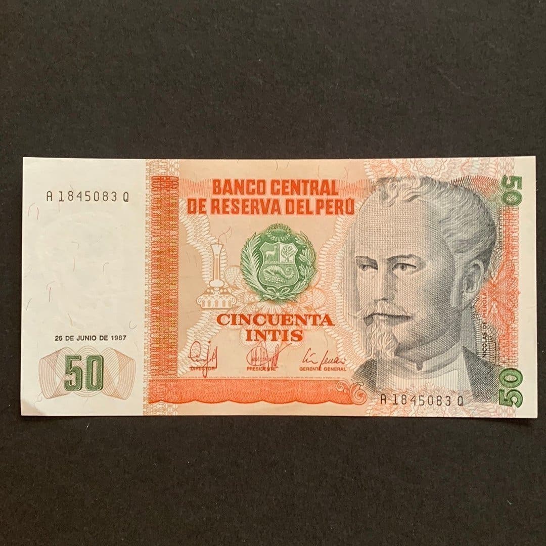 Se produkter som liknar Peruansk Sedel - 50 Intis 198.. på Tradera ...