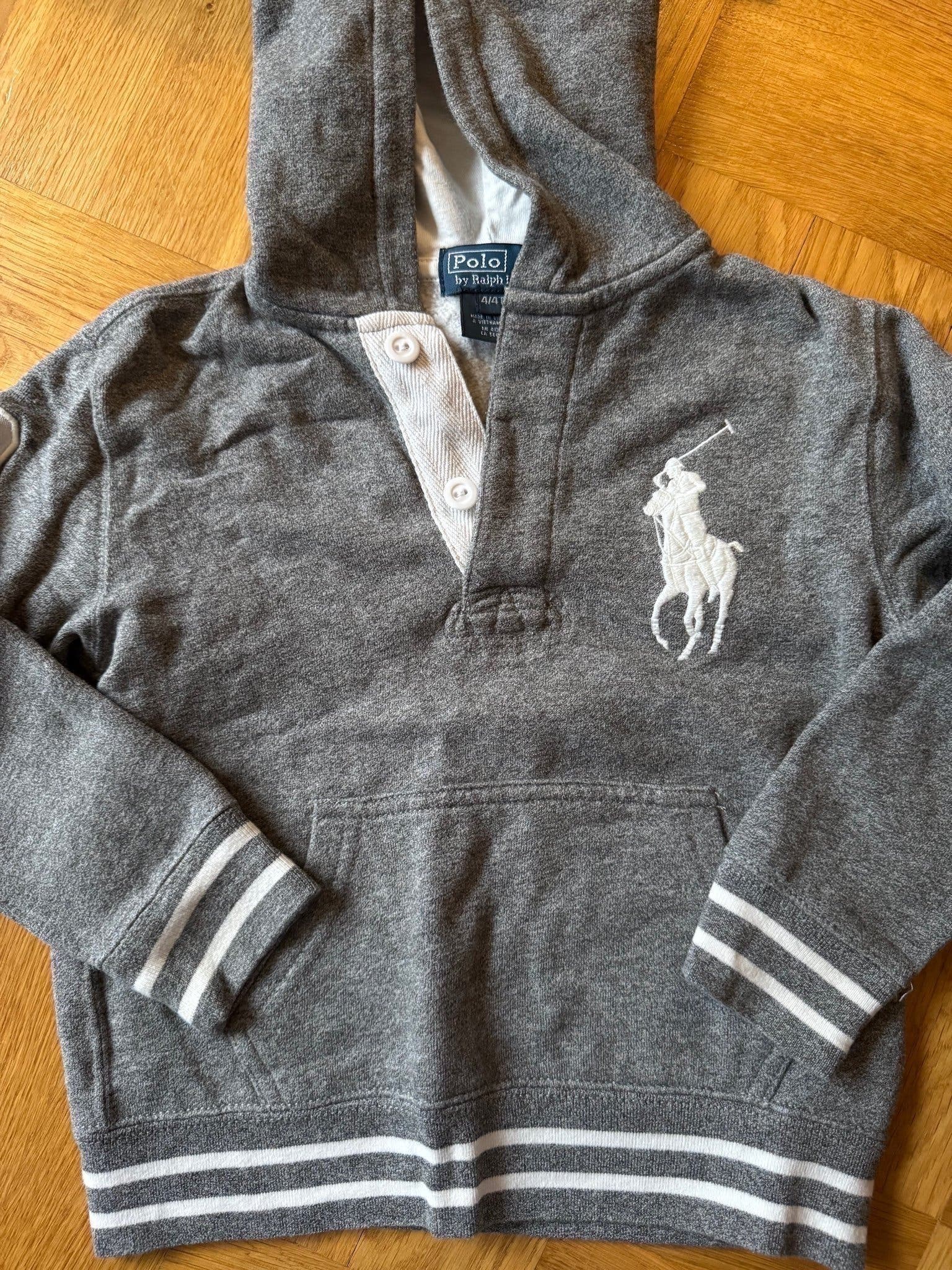 Polo Ralph Lauren grå hoodie, storlek 4/4T | Köp på Tradera (686658286)