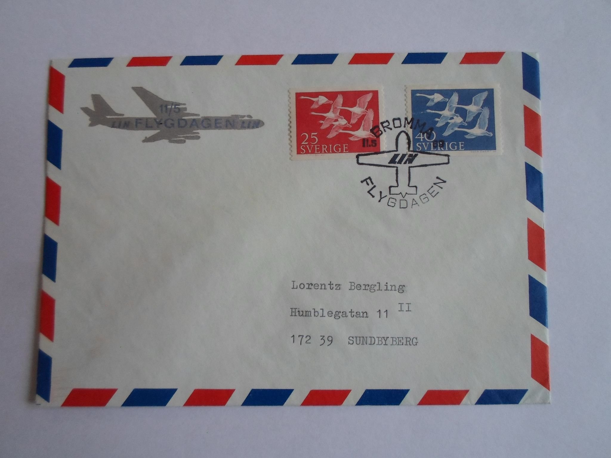 Bromma 11/5 69 LIN Flygdagen vackert VINJETT Brev | Köp på Tradera ...