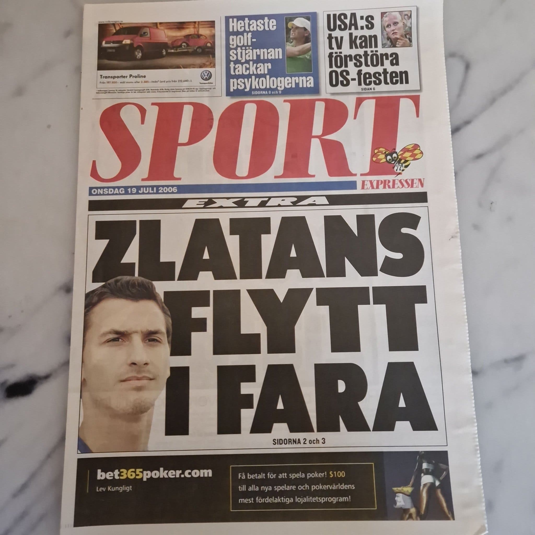Expressen Sport Extra tidning Zlatan 19 juli 2006 | Köp på Tradera ...