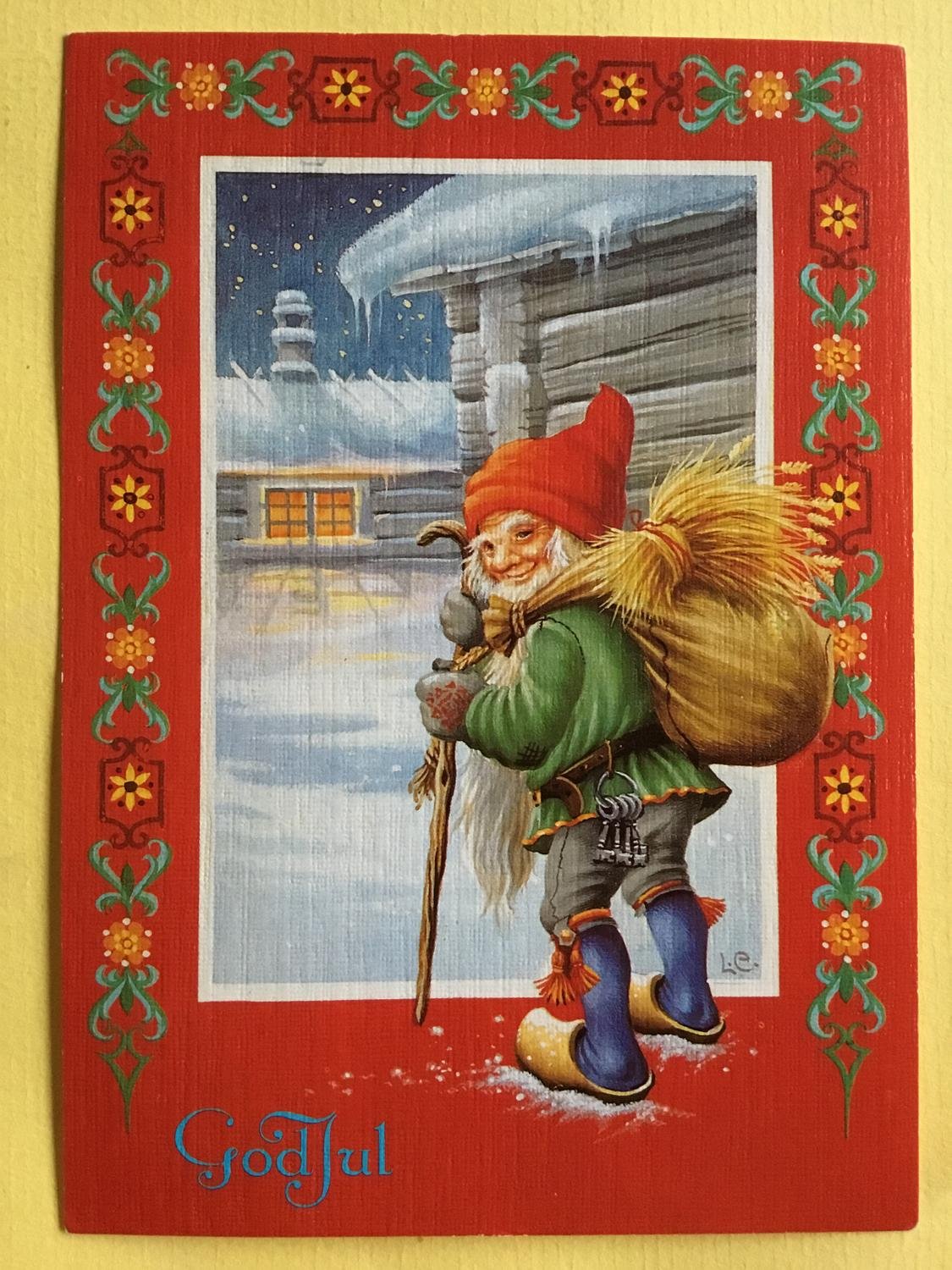Julkort Tomte LC Lars Carlsson | Köp på Tradera (572407856)