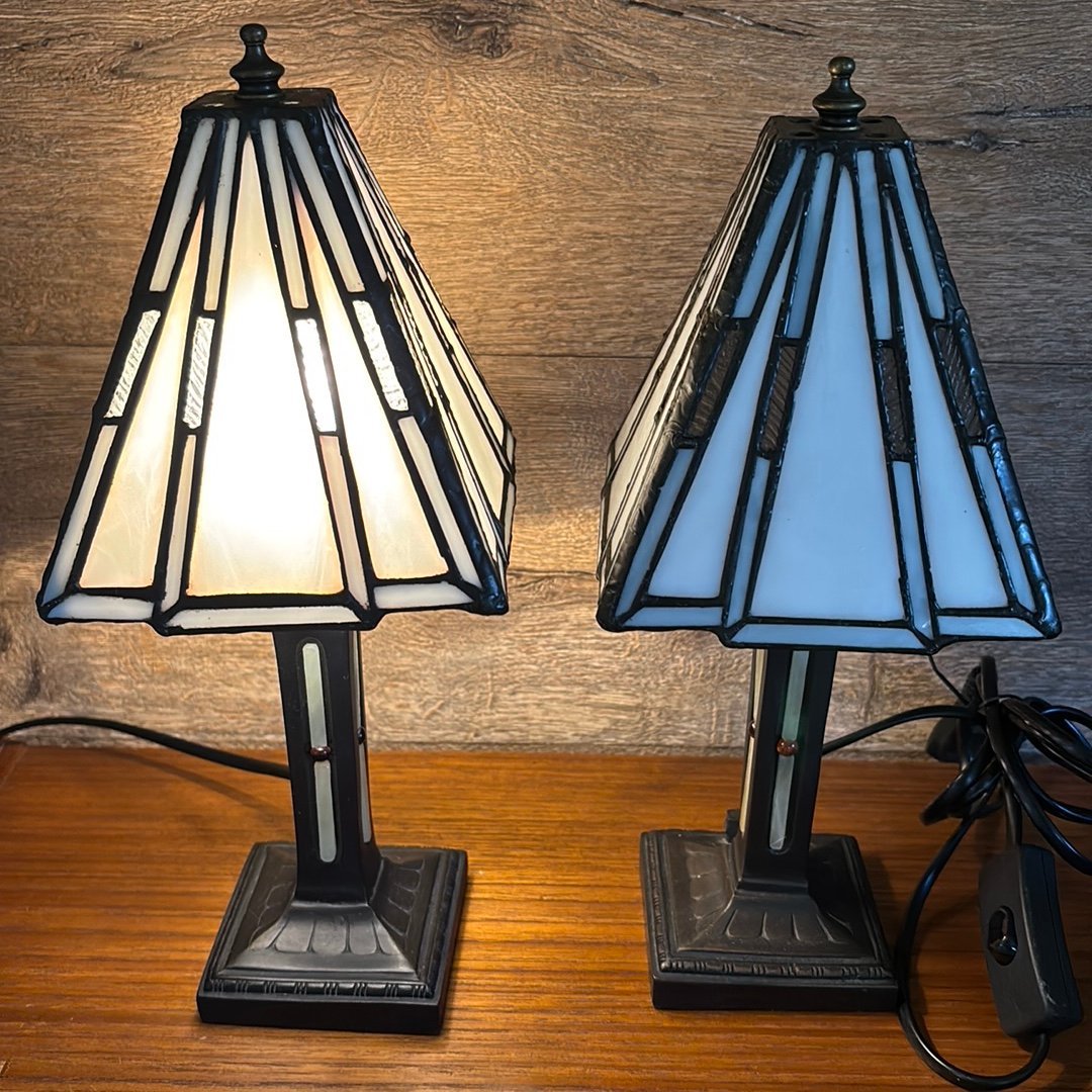 Paret bordslampor Nostalgia design Tiffany stil | Köp på Tradera ...
