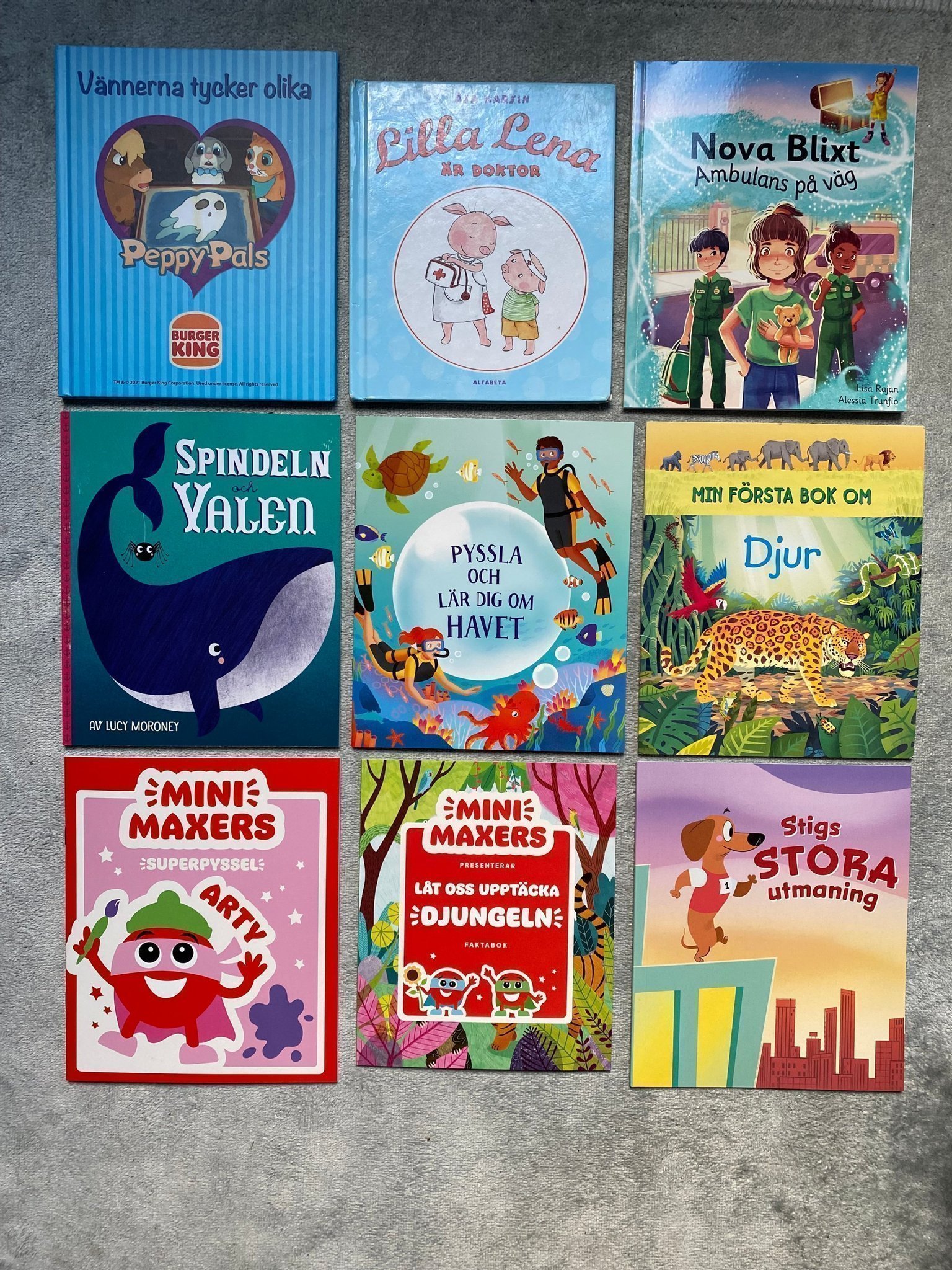 9 böcker (Även pyssel och fakta) från Burger Ki.. | Köp på Tradera ...