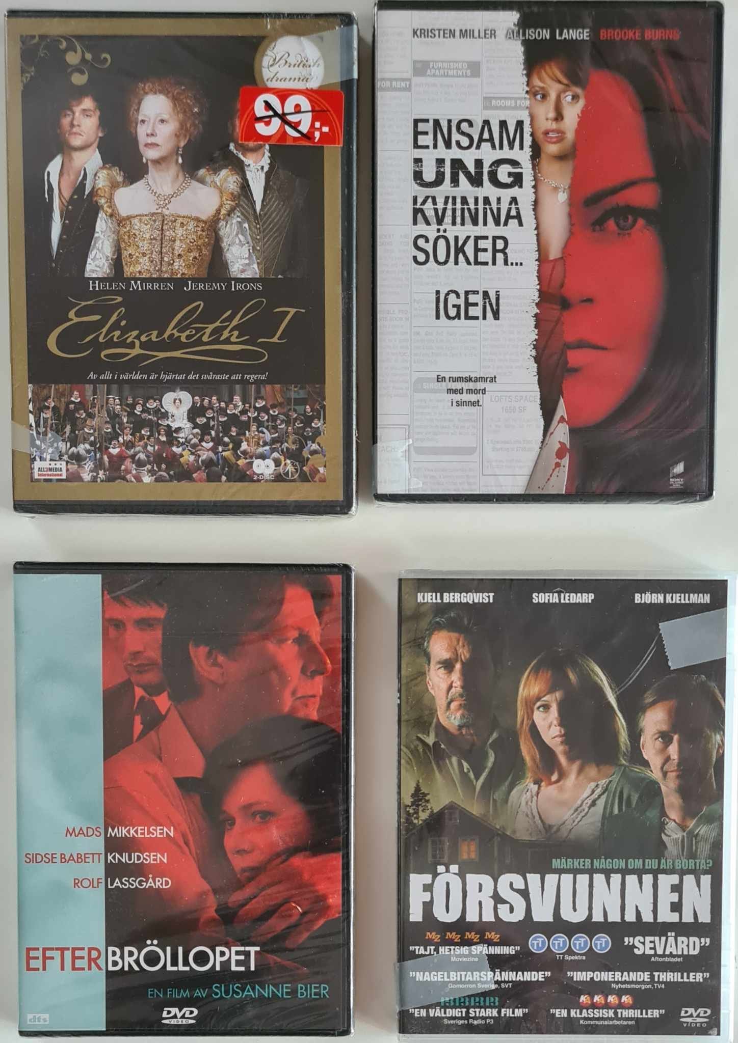 Filmer - 4 olika DVD - NYA -Elizabeth 1, Ensam .. | Köp på Tradera ...