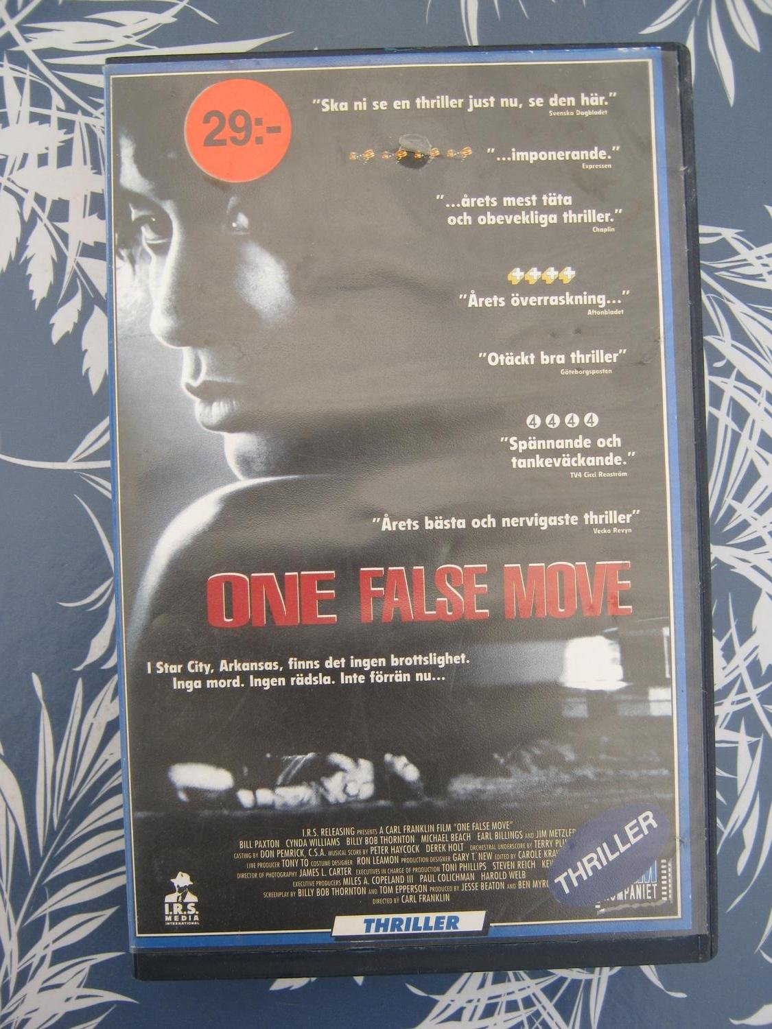 One False Move (Bill Paxton, Cynda Williams, Mi.. | Köp på Tradera ...