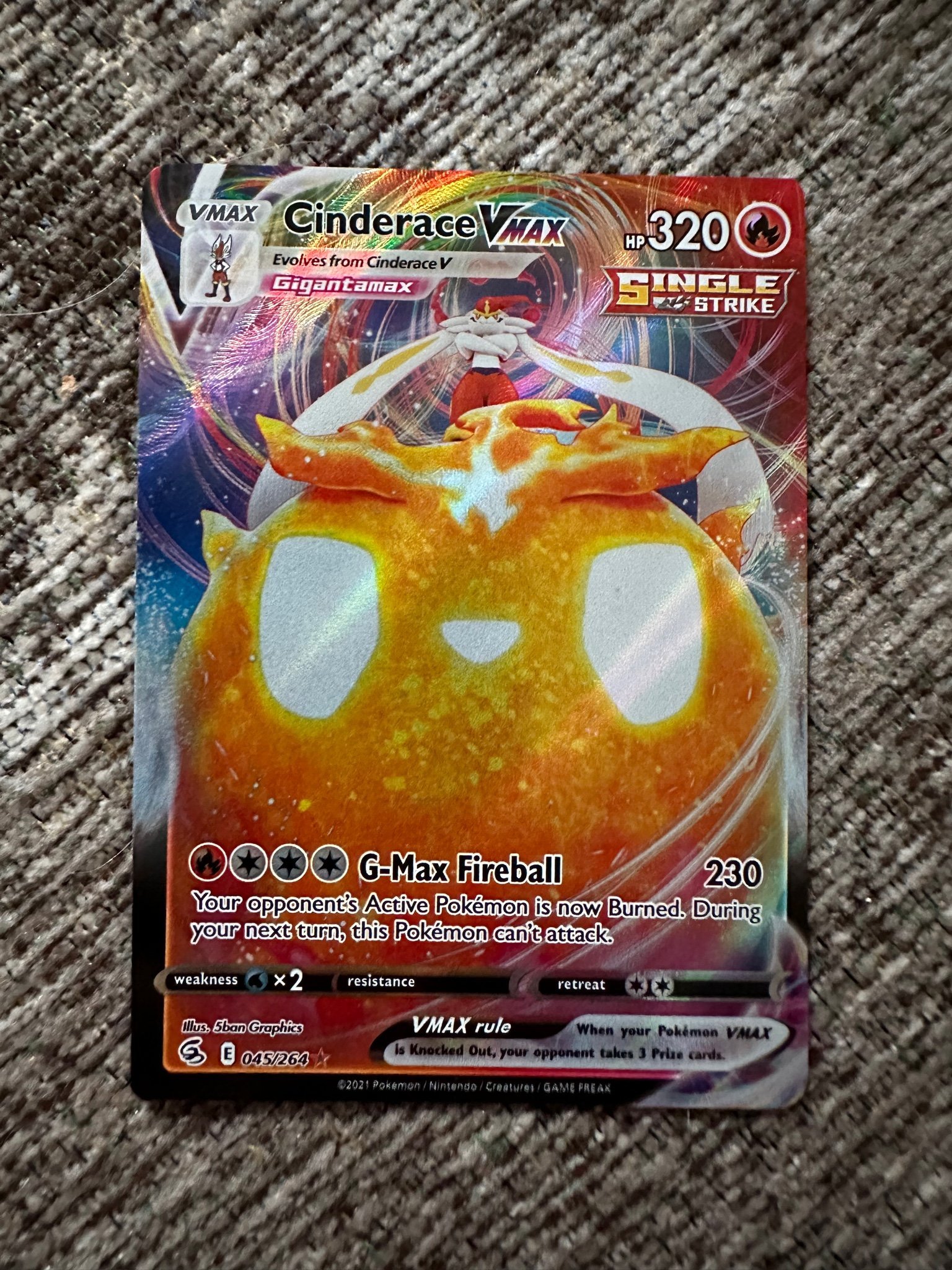 Cinderace VMAX - 045/264 - Fusion Strike Full A.. | Köp på Tradera ...