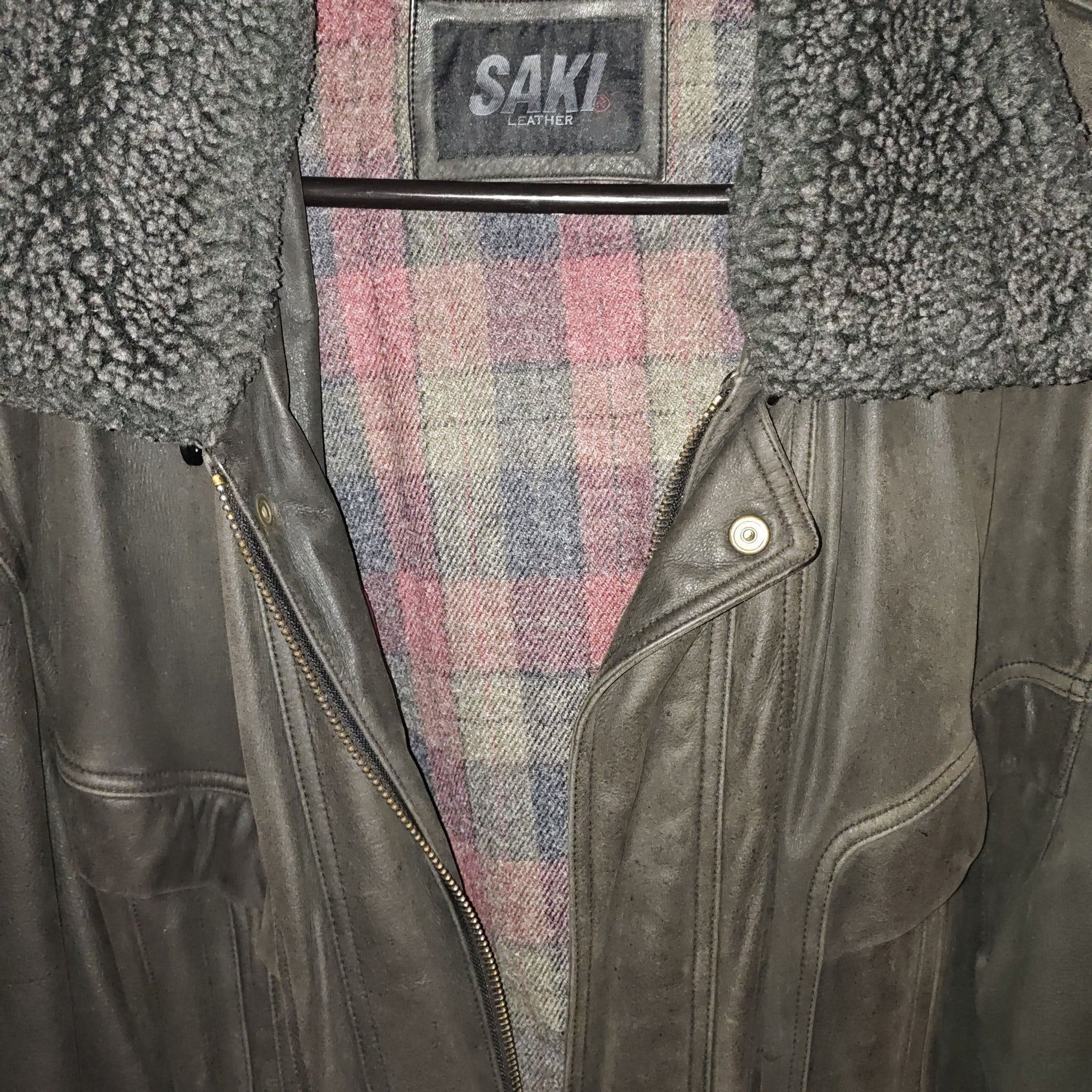 Saki Leather vintage jacka | Köp på Tradera (715062867)