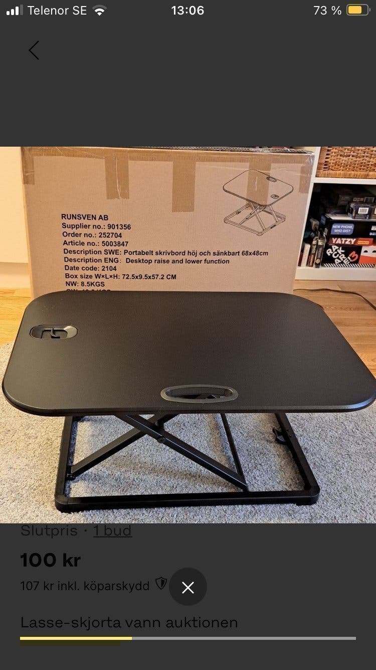 Portabelt Skrivbord Höj och Sänkbart | Köp på Tradera (736348879)