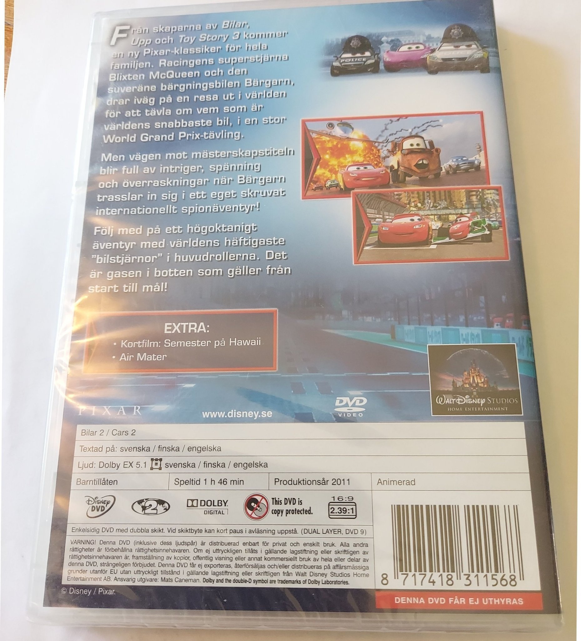 Bilar 2, DVD Disney pixar, inplastad | Köp på Tradera (612985593)