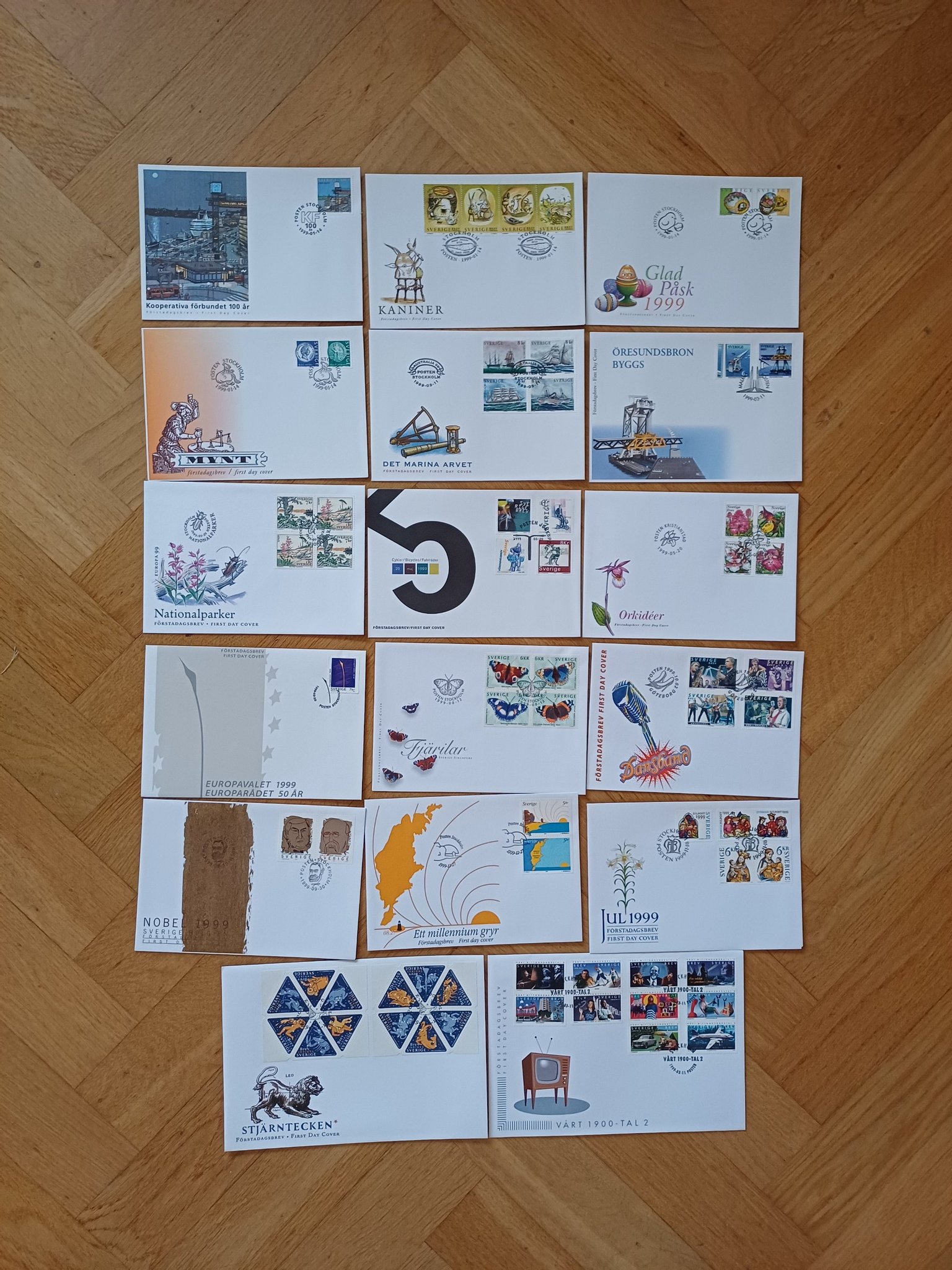 17 X FÖRSTADAGSBREV FDC 1999 Nationalparker Dan.. | Köp på Tradera ...