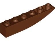 Lego Slope, Curved 6 x 1 Inverted (Rödbrun) | Köp på Tradera (666279950)
